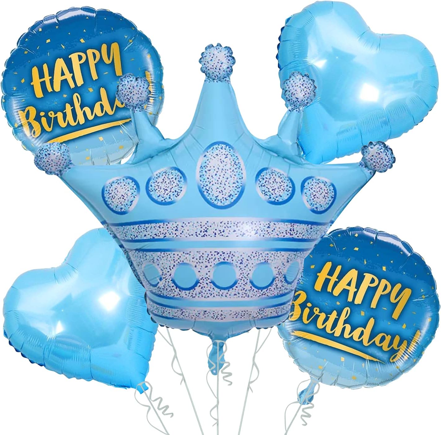 Party Propz Blue Helium Balloons for Birthday Decoration Boys - 5Pcs ...
