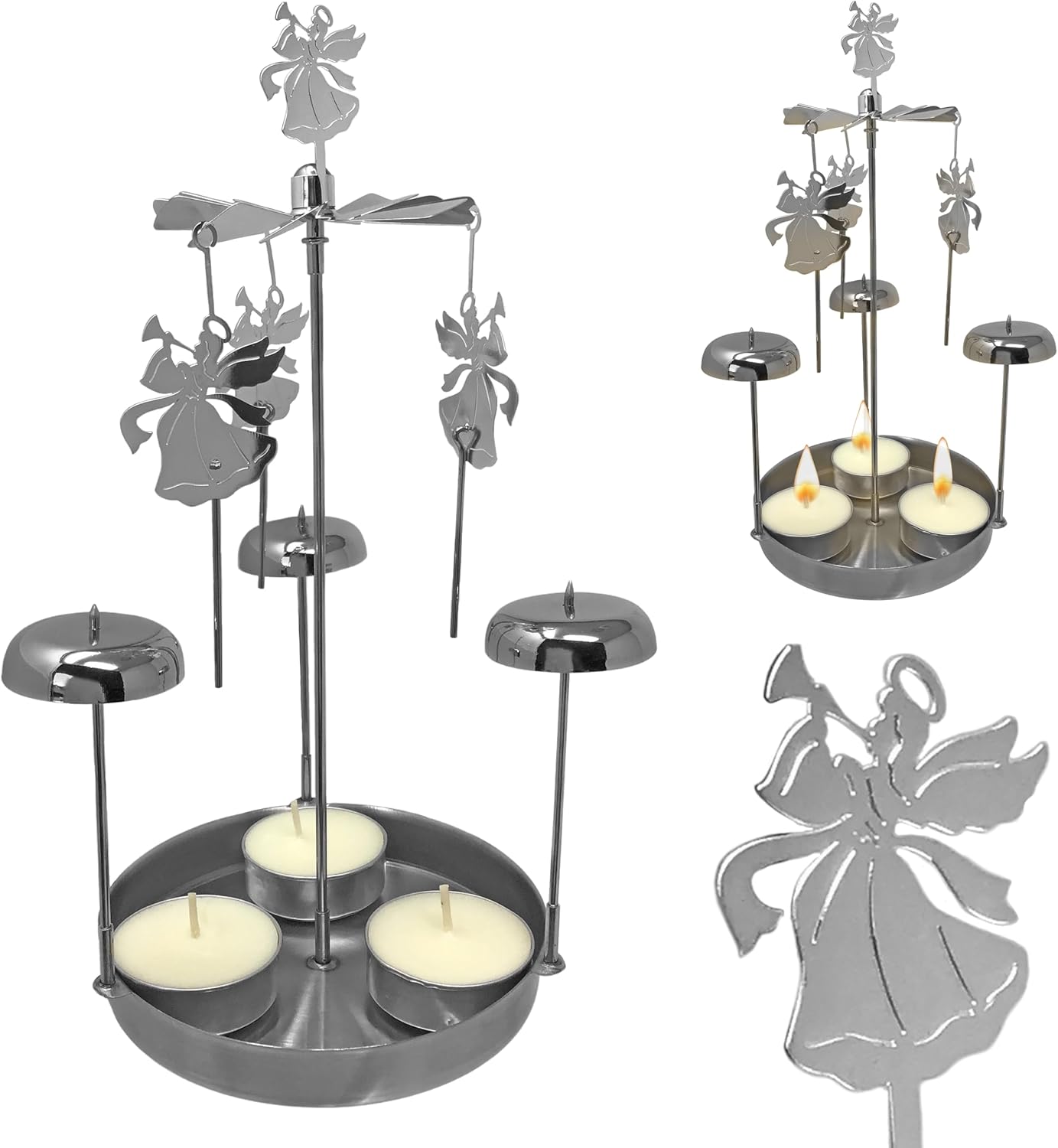Spinning Angels – Vela giratoria con campanillas Diseño de estilo ...
