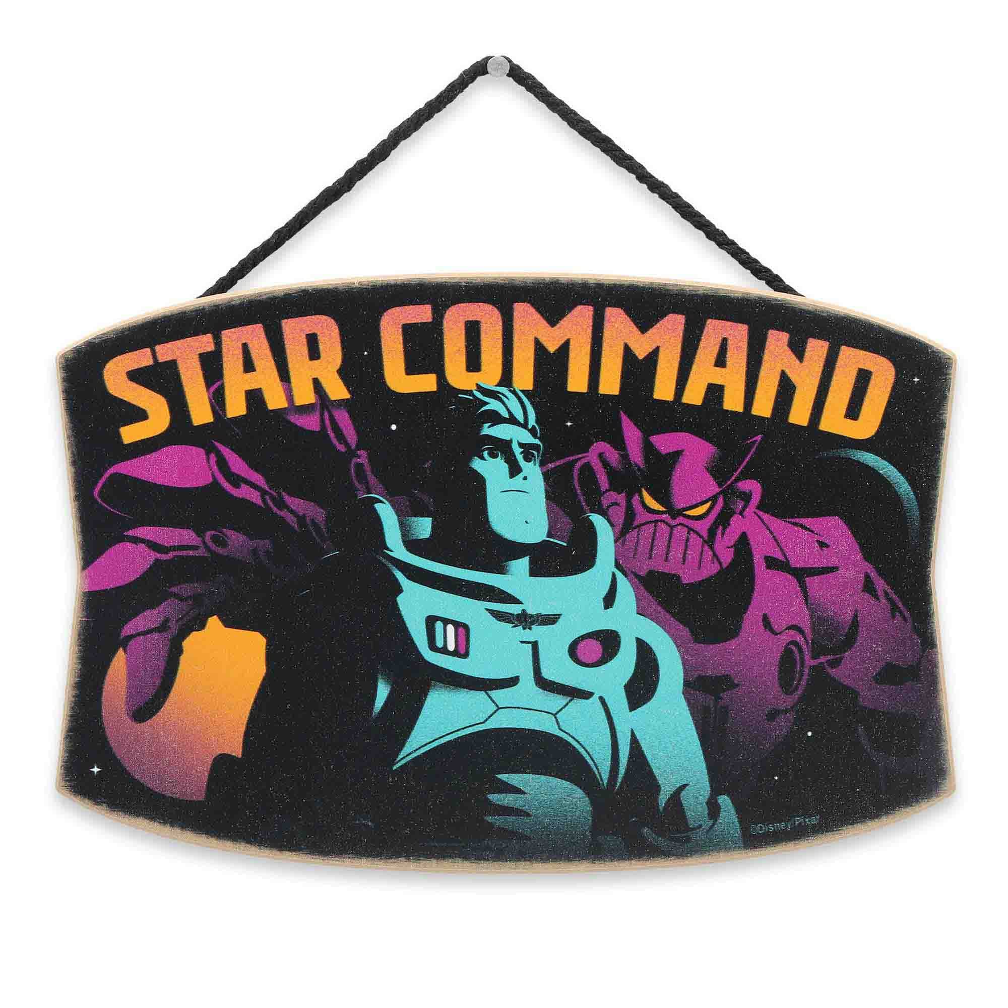 Buy Open Road Brands Disney Pixar Lightyear Star Command Hanging Wood ...