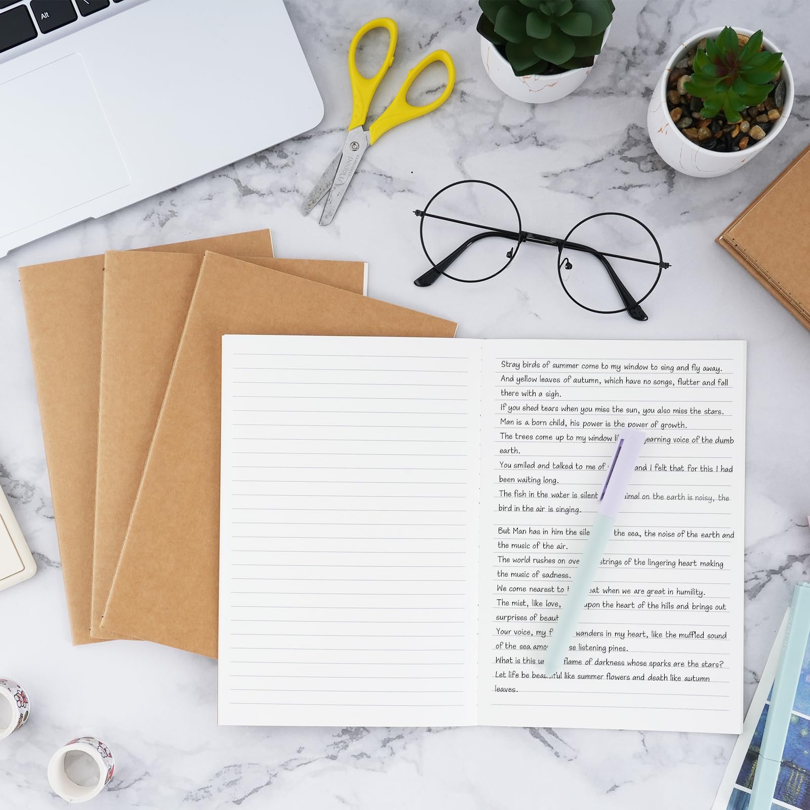 EOOUT 200 Pack A5 Lined Journals for Writing, Composition Notebook ...