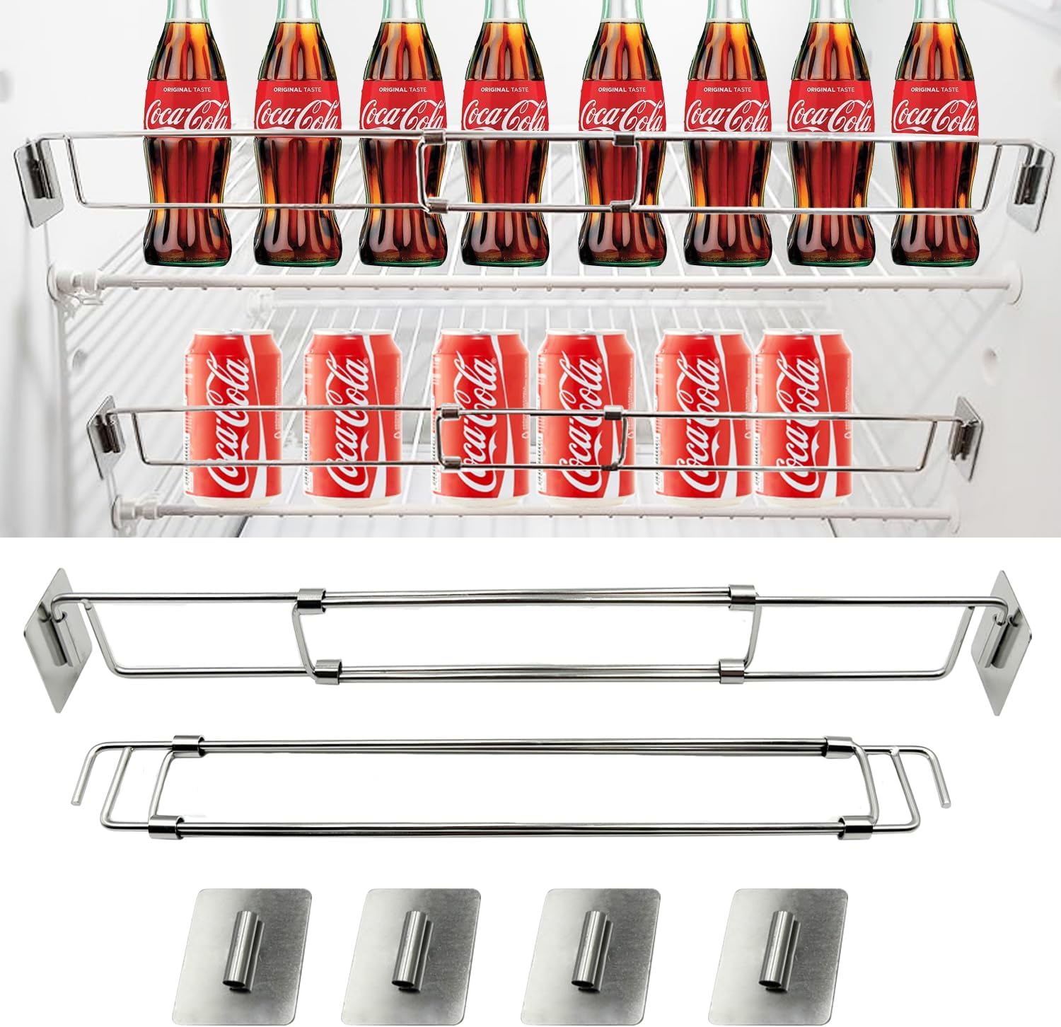 Amazon.com: RVGUARD RV Adjustable Fridge Bars Stainless Steel Rods ...