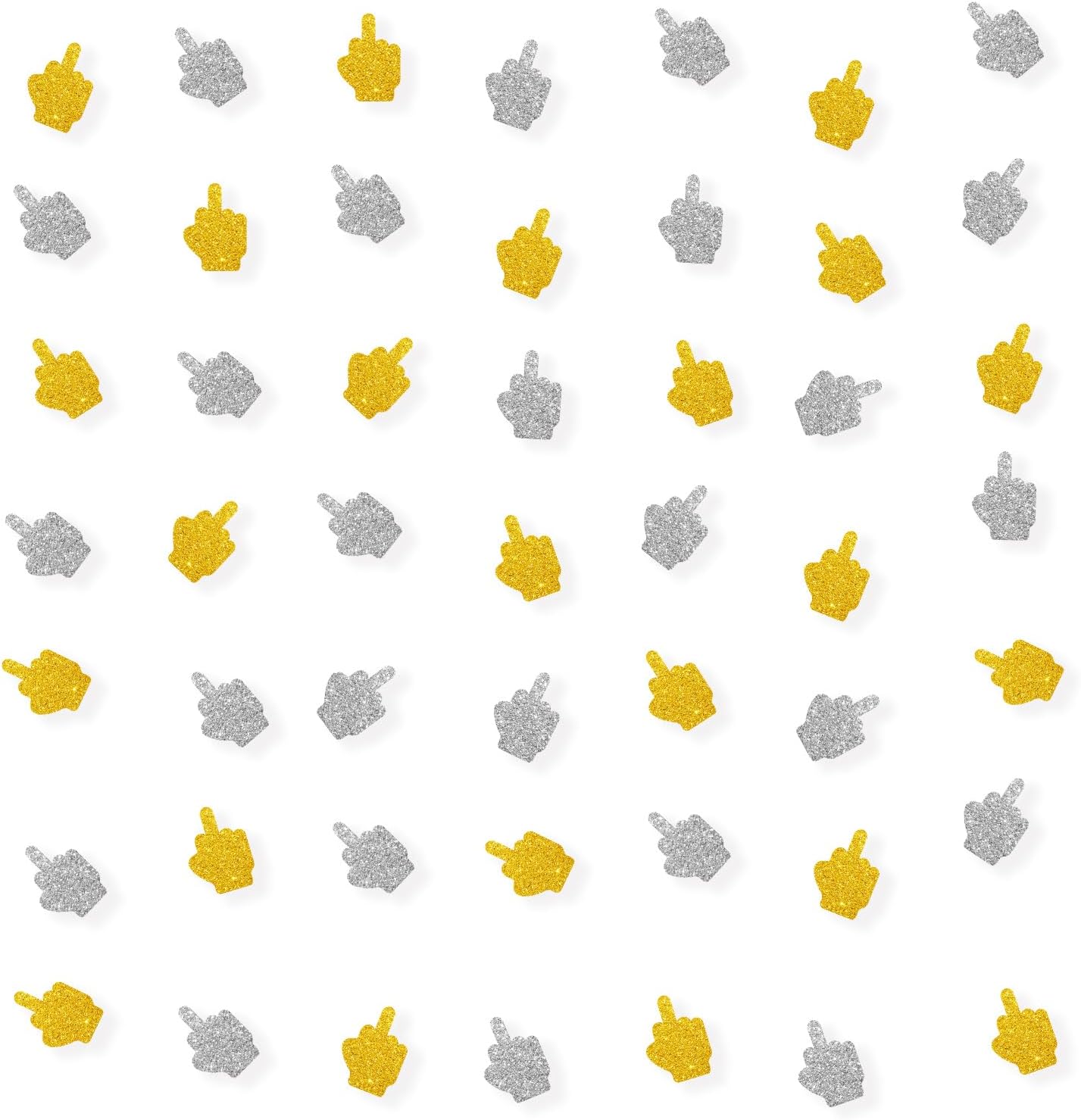 Amazon.com: Set of 100 Middle Finger Confetti, Gold Glitter Finger ...