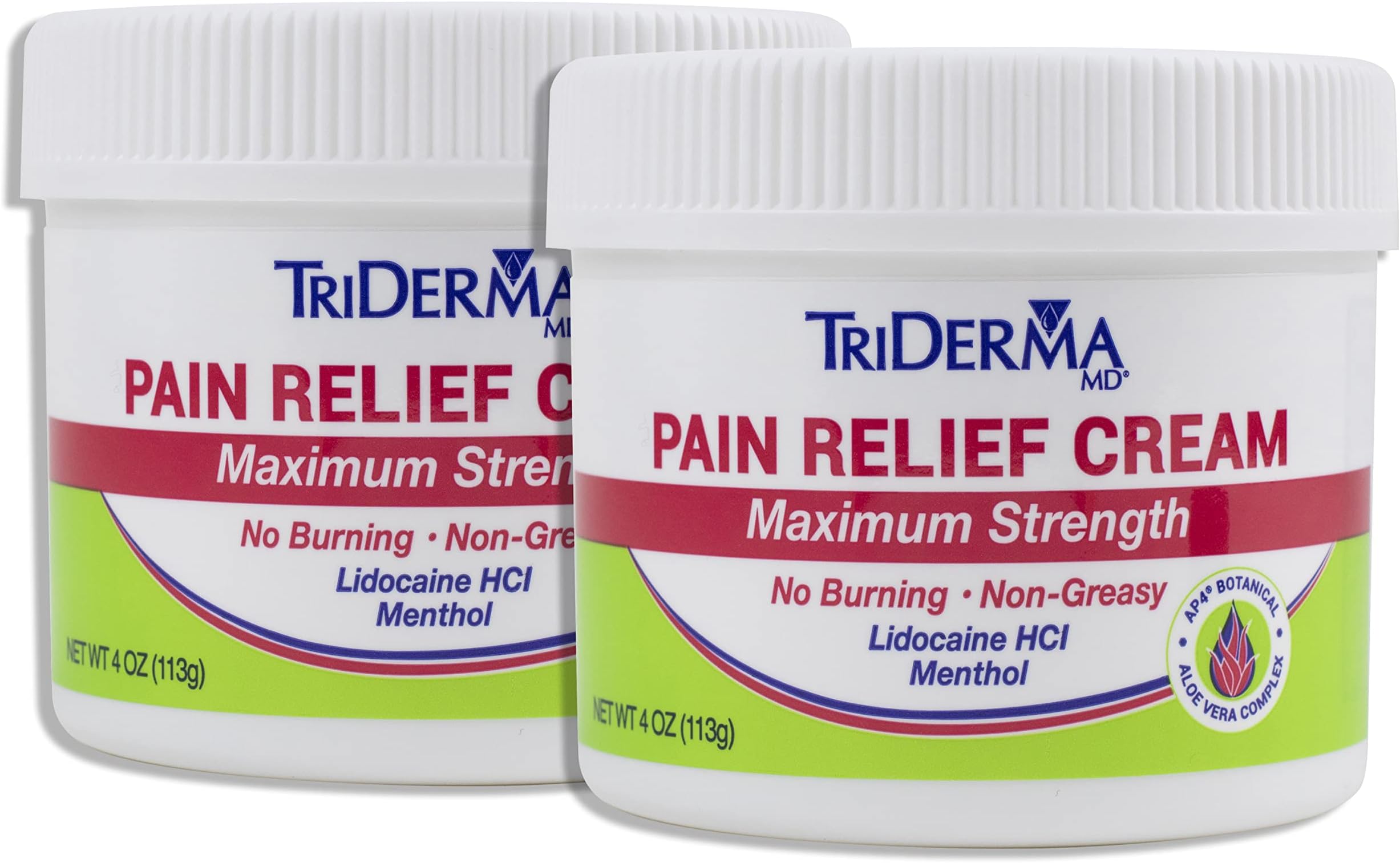 Amazon.com: TriDerma Pain Relief Cream (4 Ounces (2 Pack Bundle ...