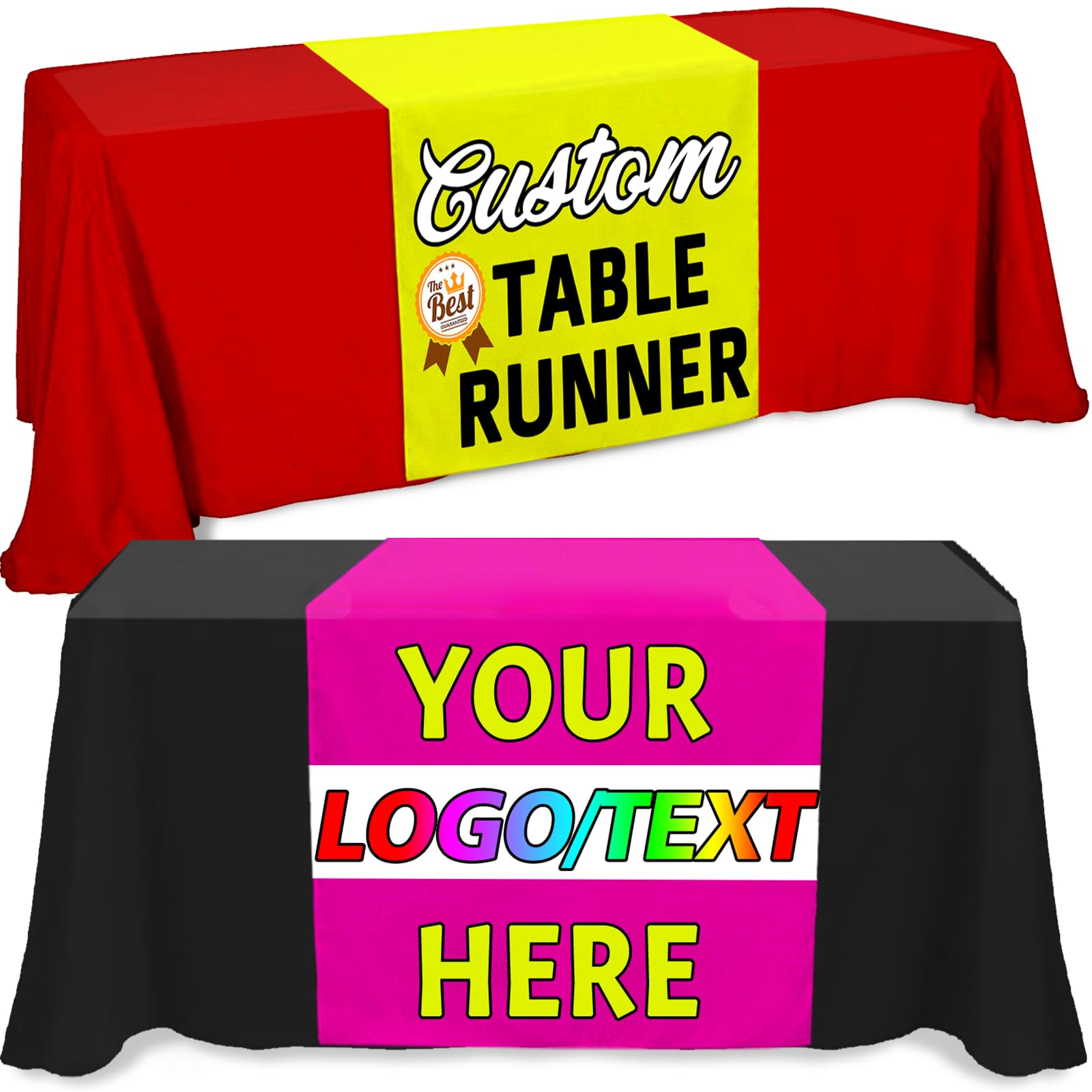 Amazon.com: Custom Table Runner with Business Logo 13"x72" Personalized ...