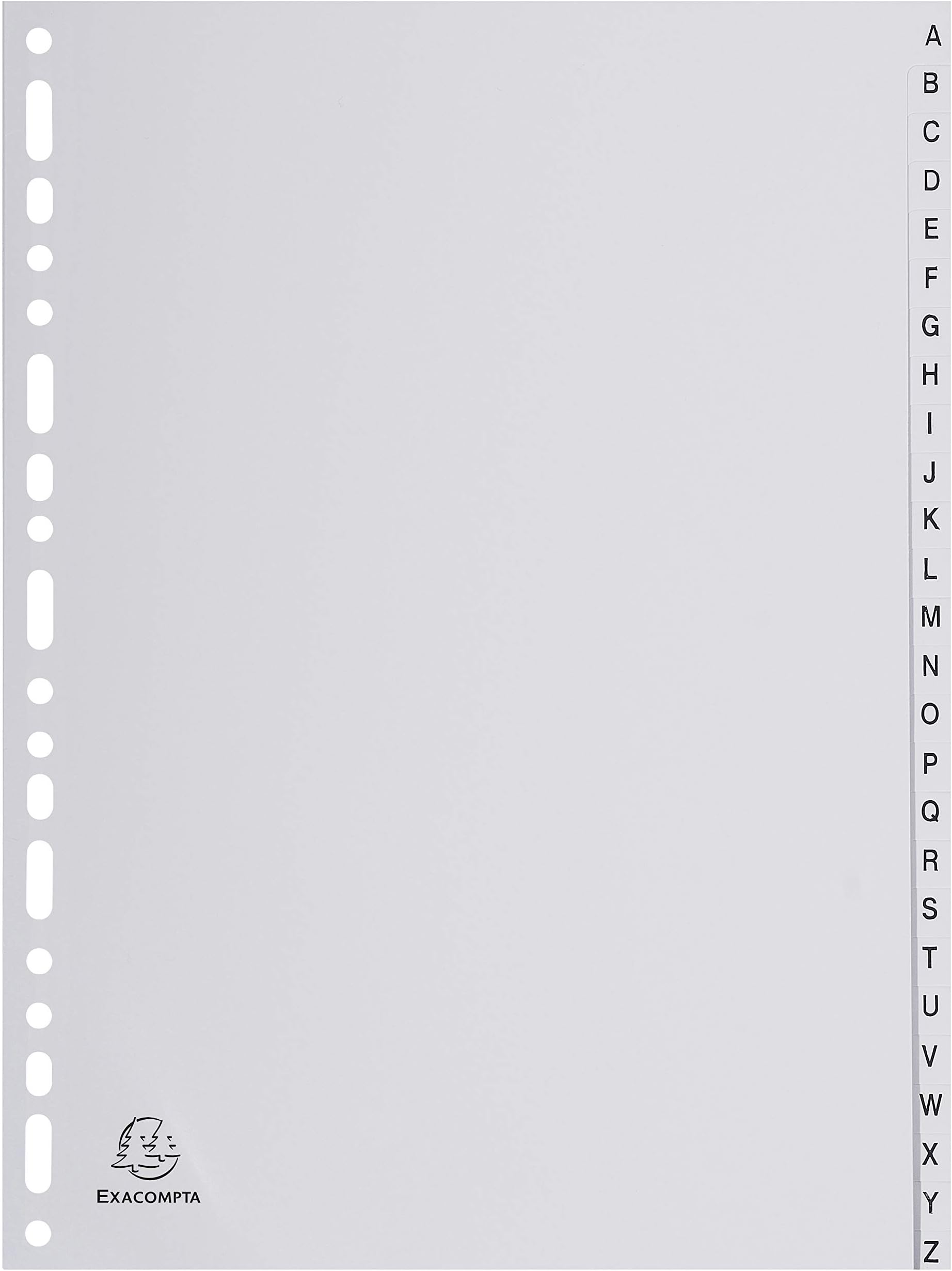 Exacompta - Ref 1726E - PP Printed Indices - For Use With A4 Documents ...