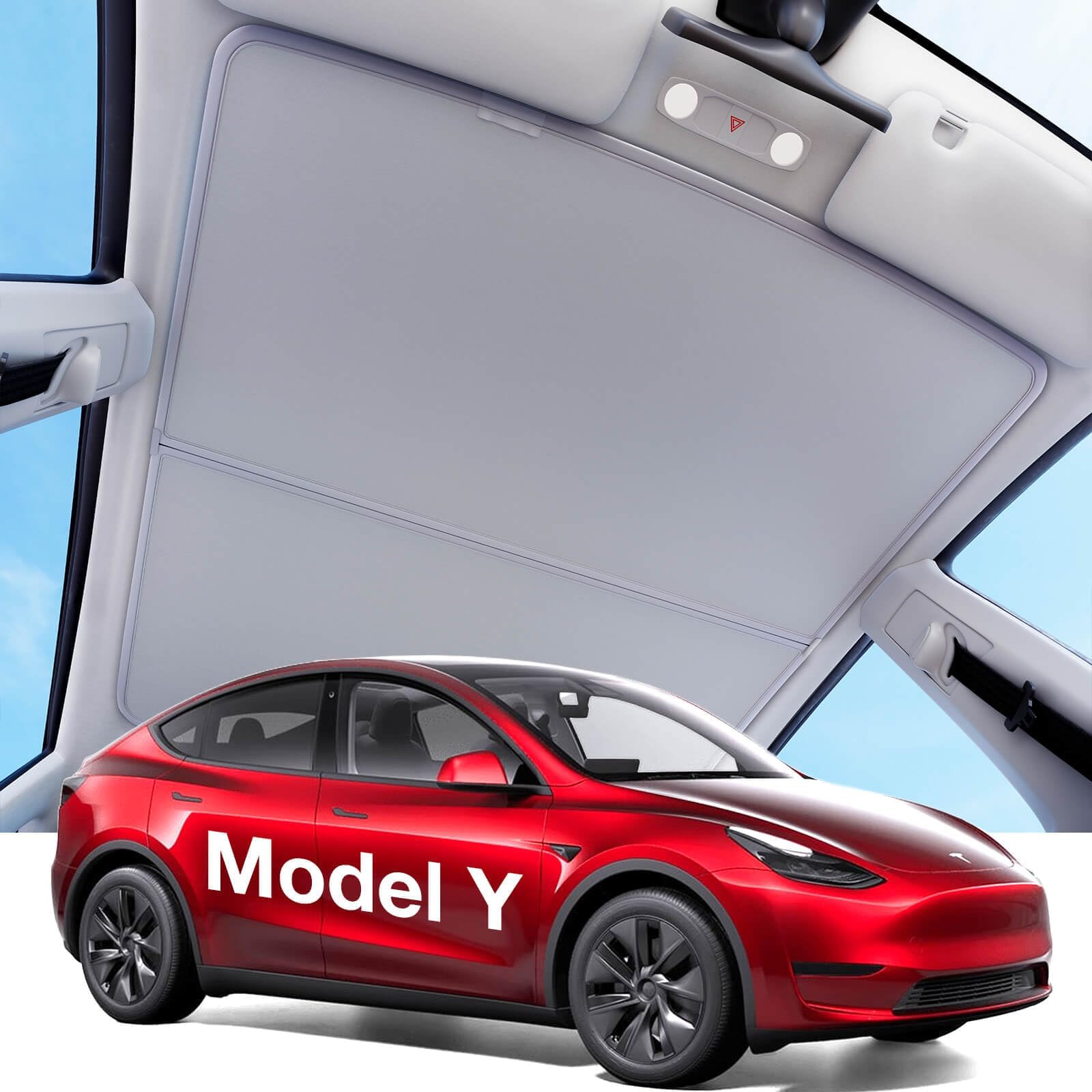 Amazon.com: CYBERBEANS Full Coverage Sunshade for Tesla Model Y ...