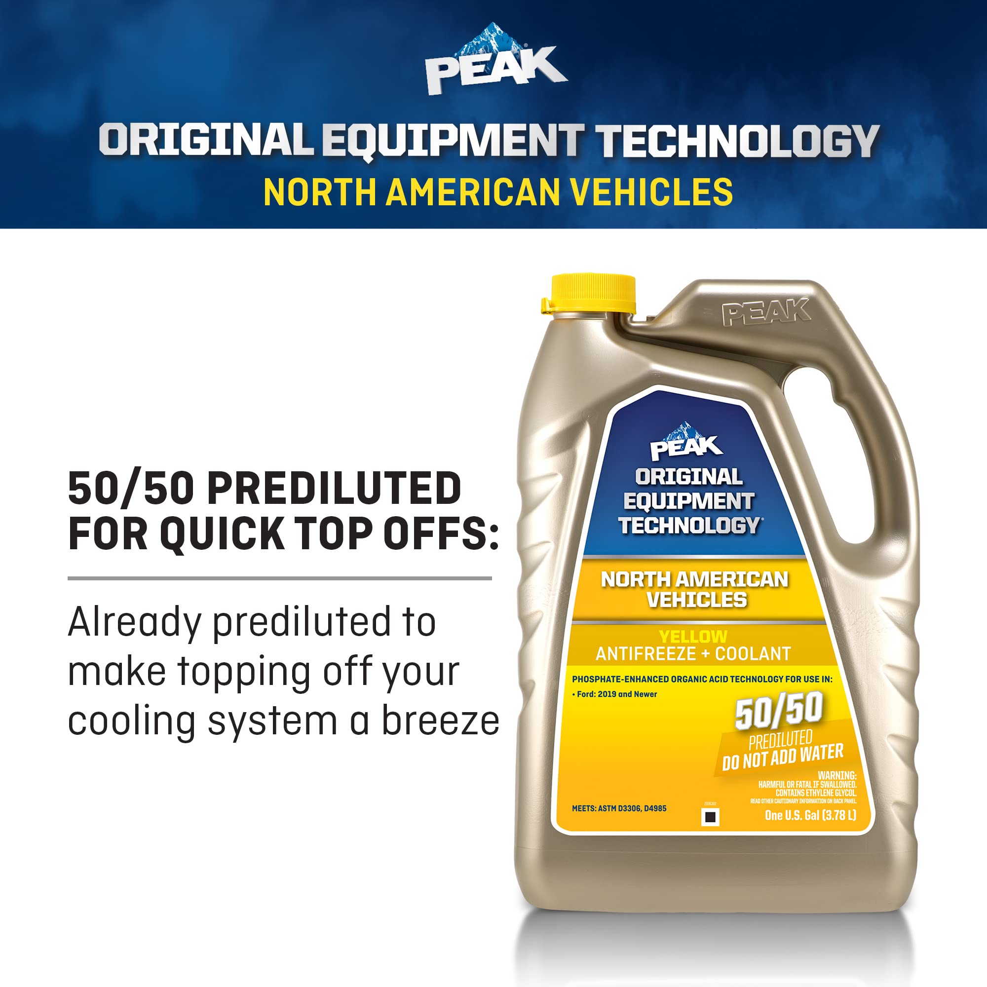 Snapklik.com : PEAK OET Extended Life Yellow 50/50 Prediluted ...