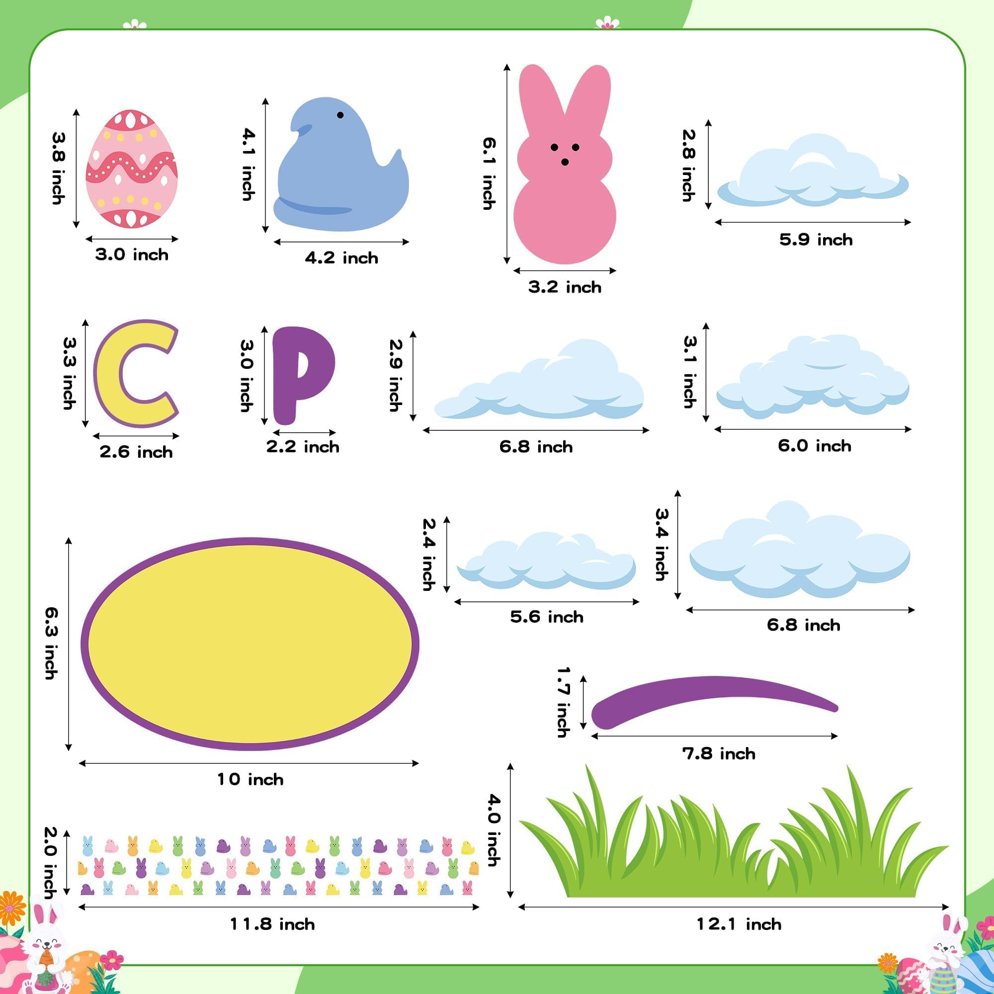 Snapklik.com : AsodSway Easter Peeps Bulletin Board Cutouts, 151P ...