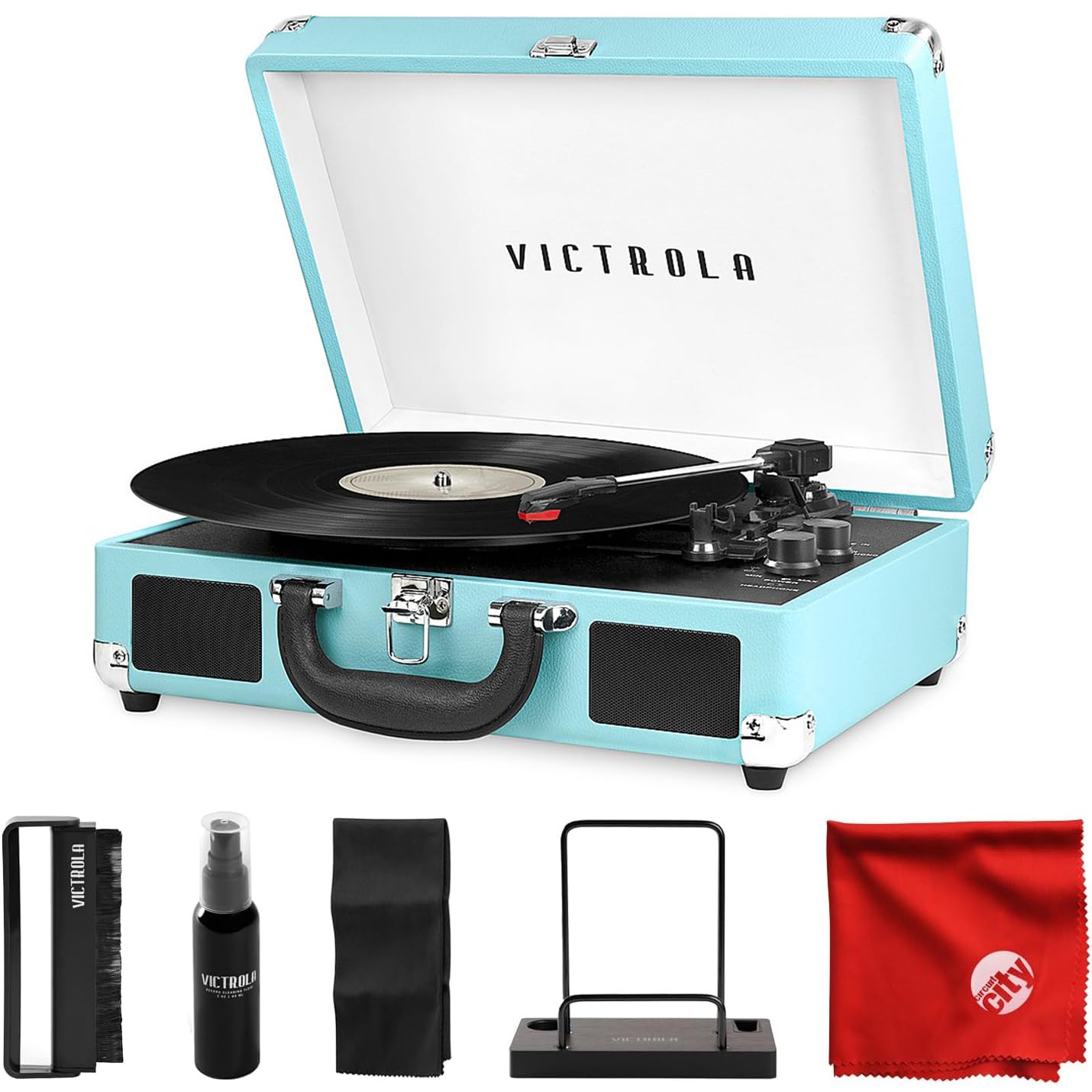 Victrola Vintage Journey 3-Speed Bluetooth Portable Suitcase Record ...
