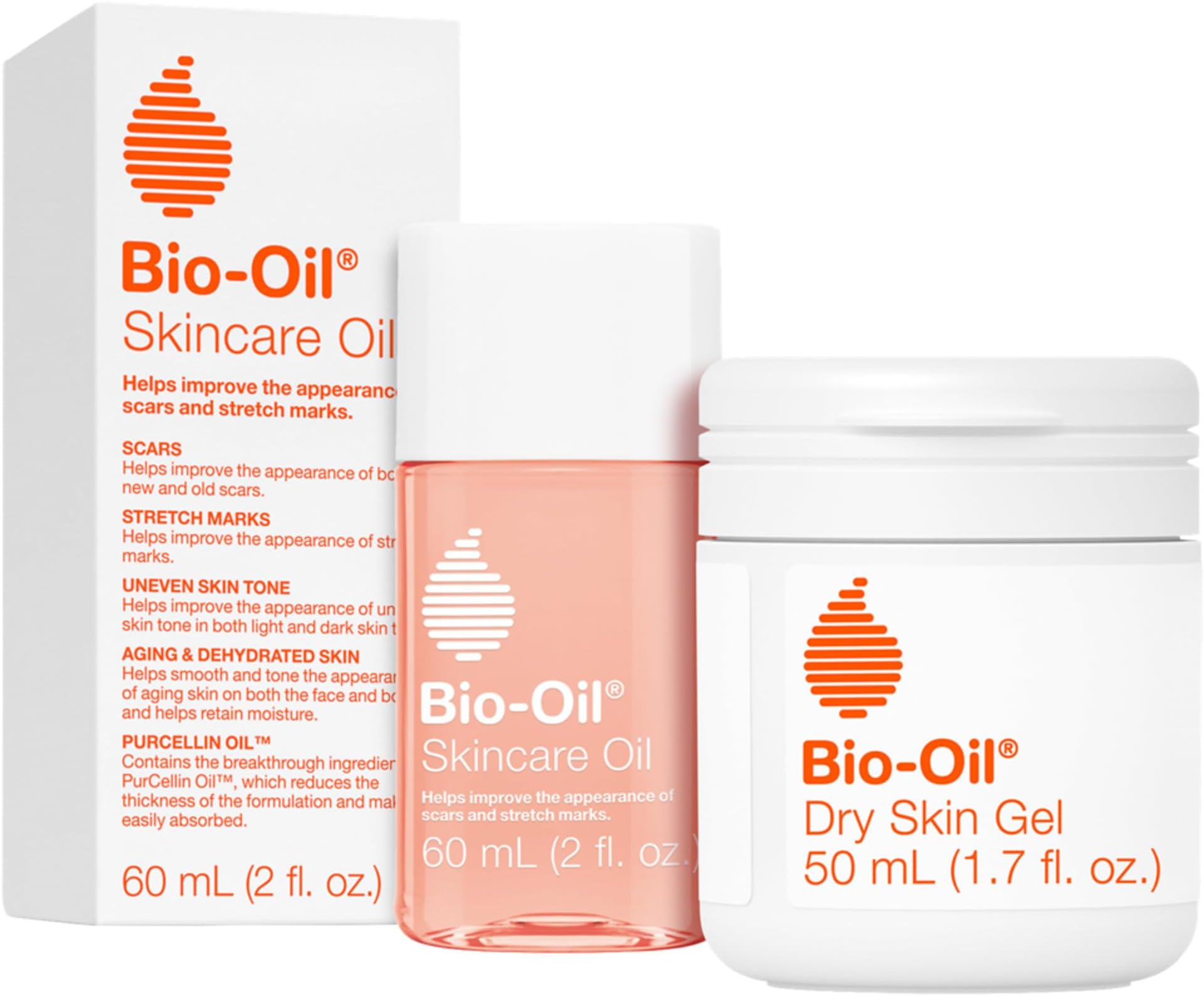 Amazon.com : Bio-Oil Dry Skin Travel Skincare Bundle - 1.7oz Skincare ...