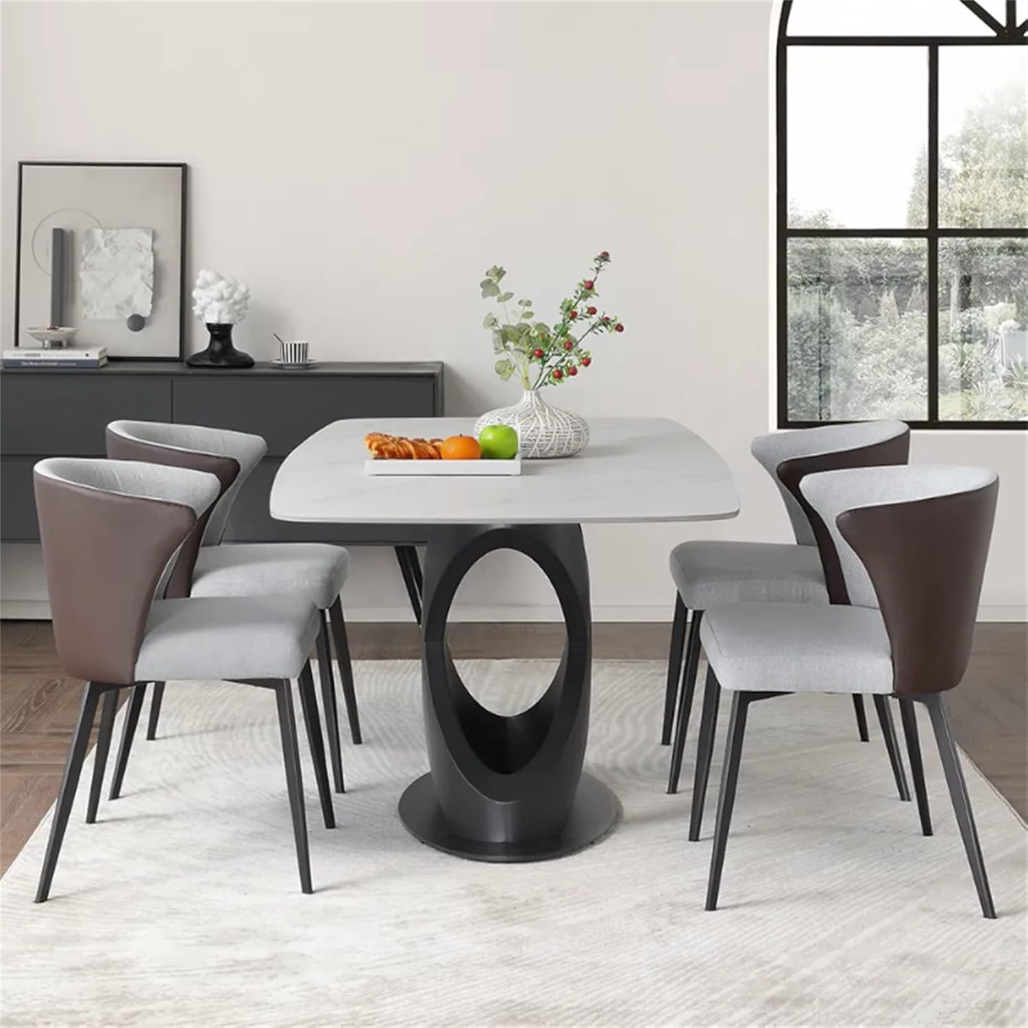 Amazon.com - Modern Dining Table for 6-7, X Legs-Base Kitchen Table ...