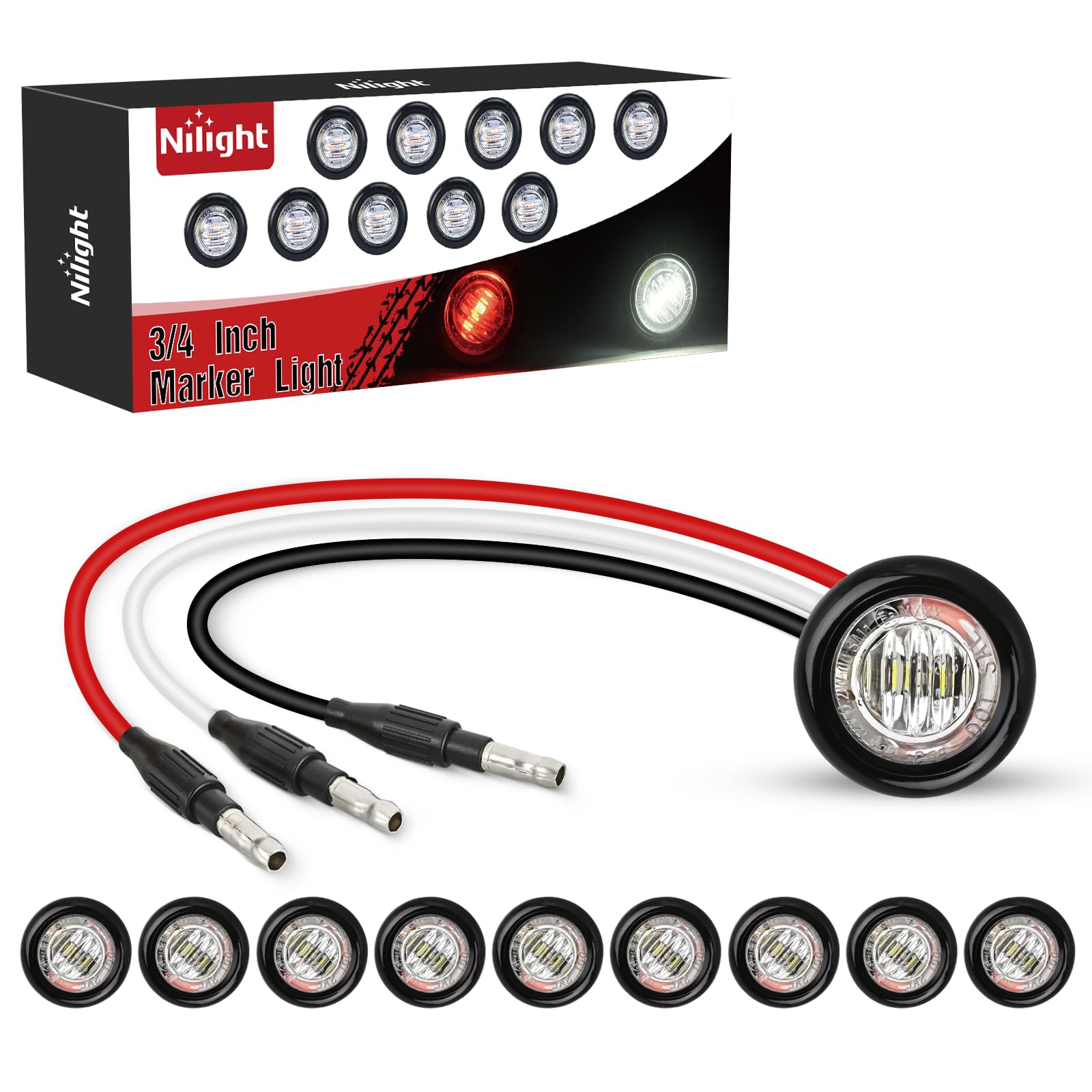 Nilight 3 4 Dual Color Marker Light 10pcs Red To | Desertcart Kenya