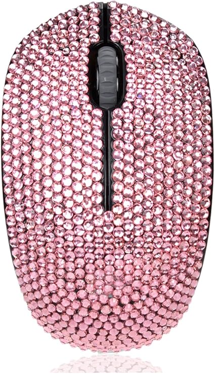 Amazon.com: Luxury Bling Wireless Mouse for Girls, Pink Rhinestone ...