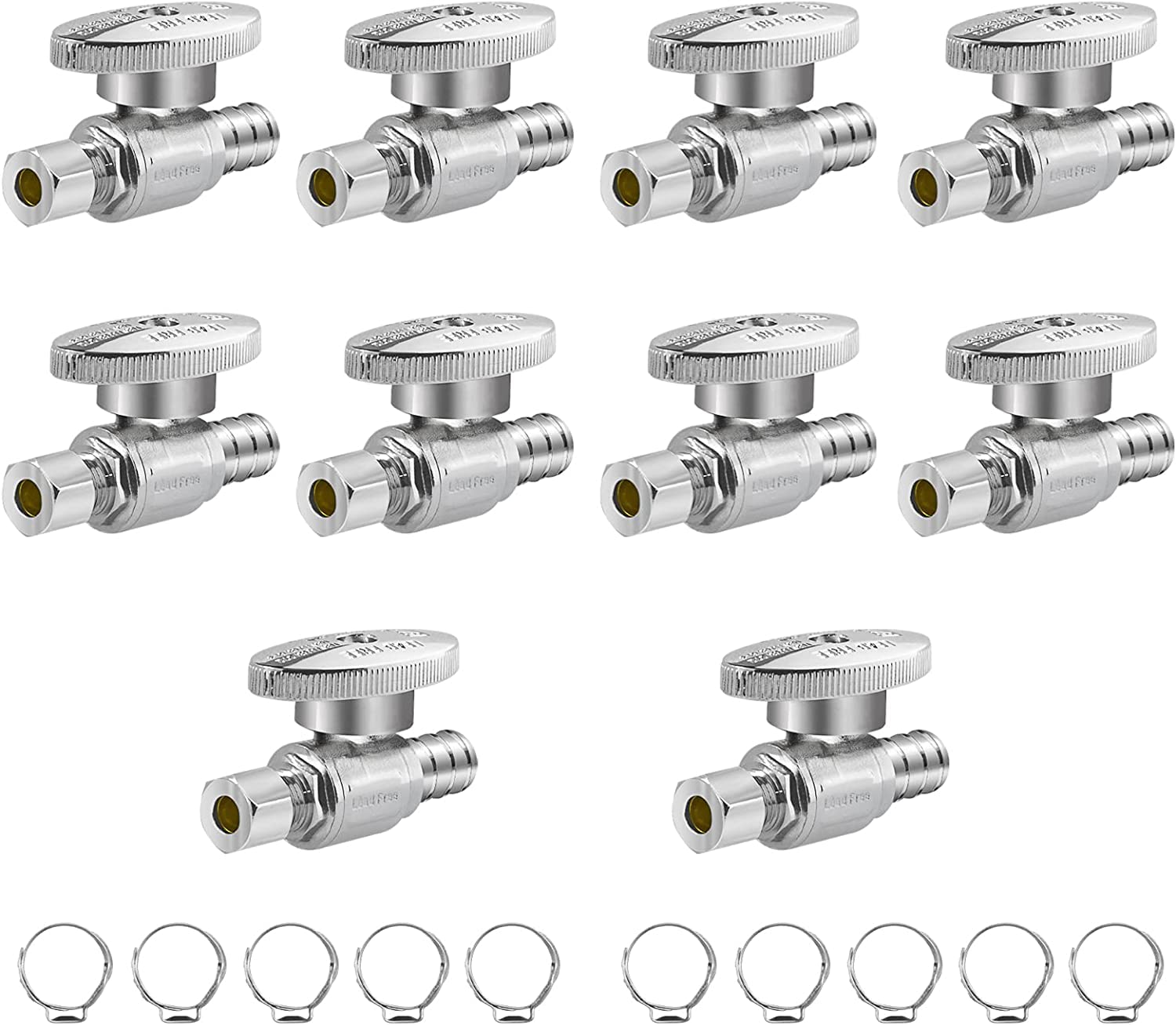 Amazon.com: WiseWater Straight Stop Valve, 3/8" O.D Compression x 1/2 ...
