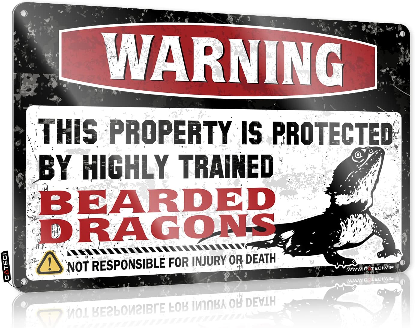 Amazon.com: Bearded Dragons Warning Sign,Funny Metal Signs,Bearded ...