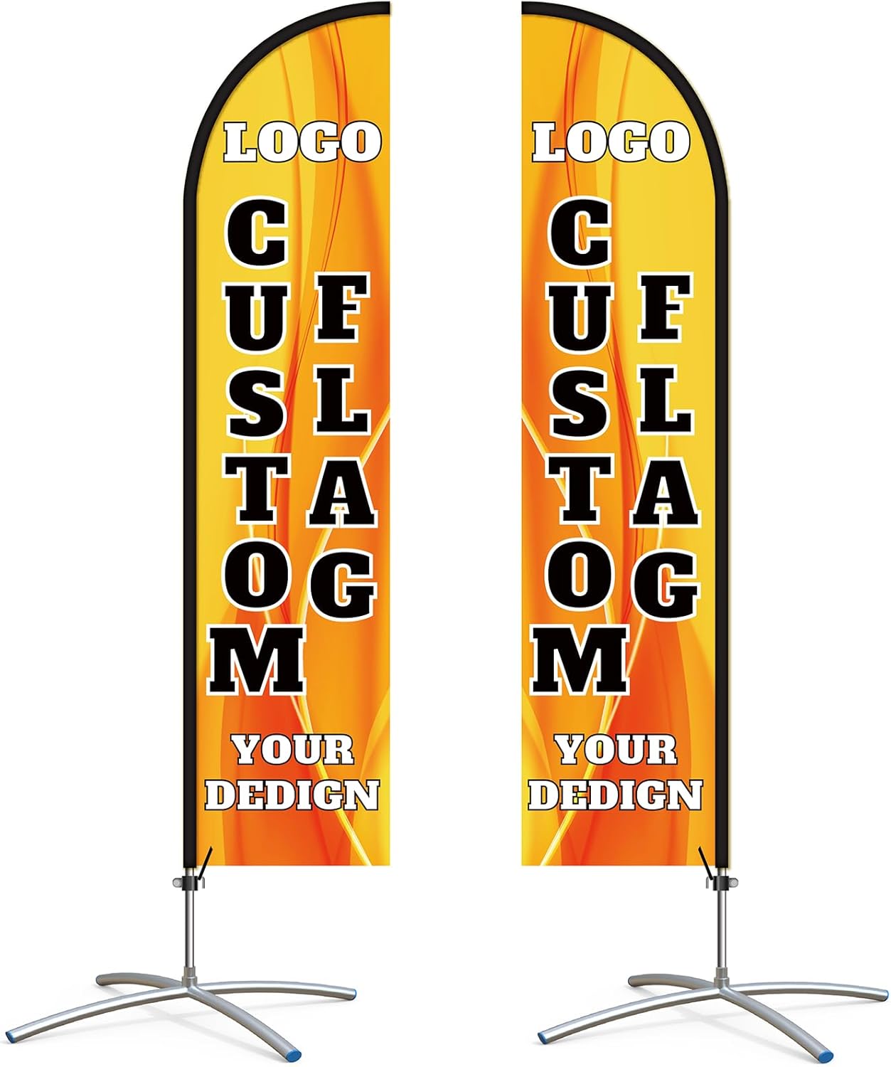 Amazon.com : 9FT 2.8M Custom Advertising Feather Flag For Business Flag ...