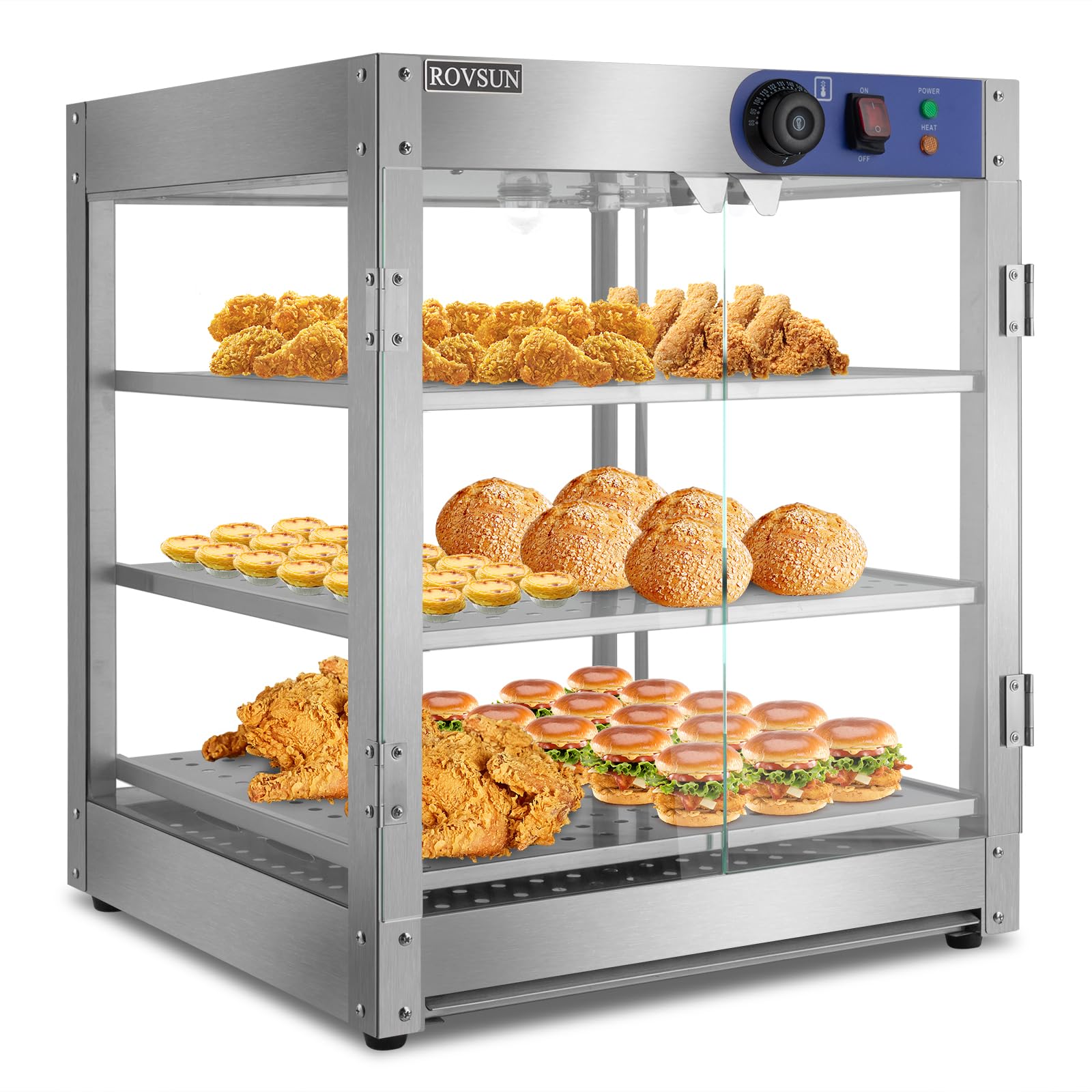 Amazon.com: ROVSUN Food Warmer Display Pizza Warmer, Commercial ...