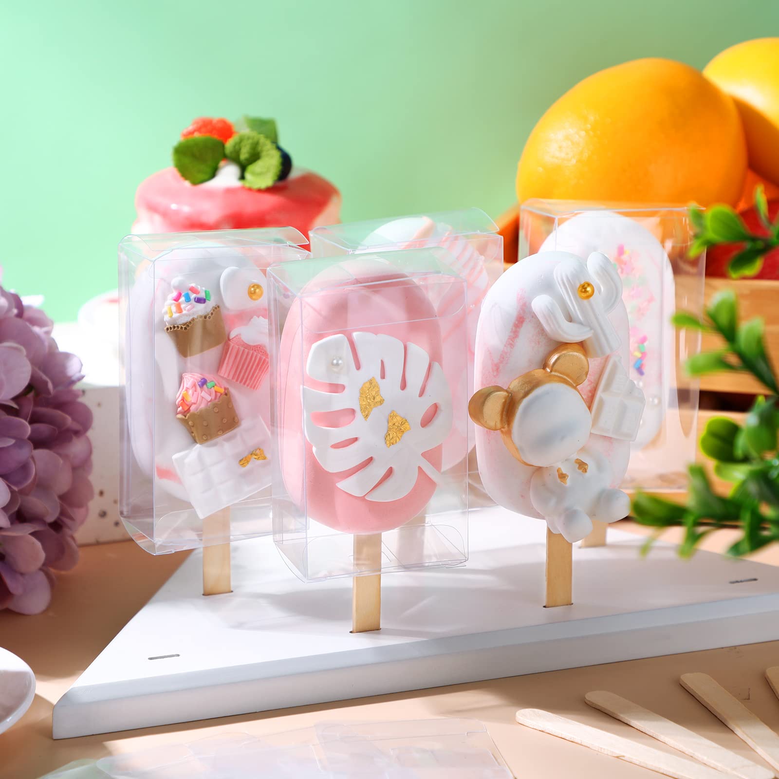 3 Pack Wood Cakesicle Stand Display 9 Holes Ice Lolly Sticks Holder ...