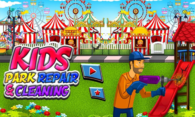 Park Cleaning Games: Amusement Park Games| Playing Ground Clean Up ...
