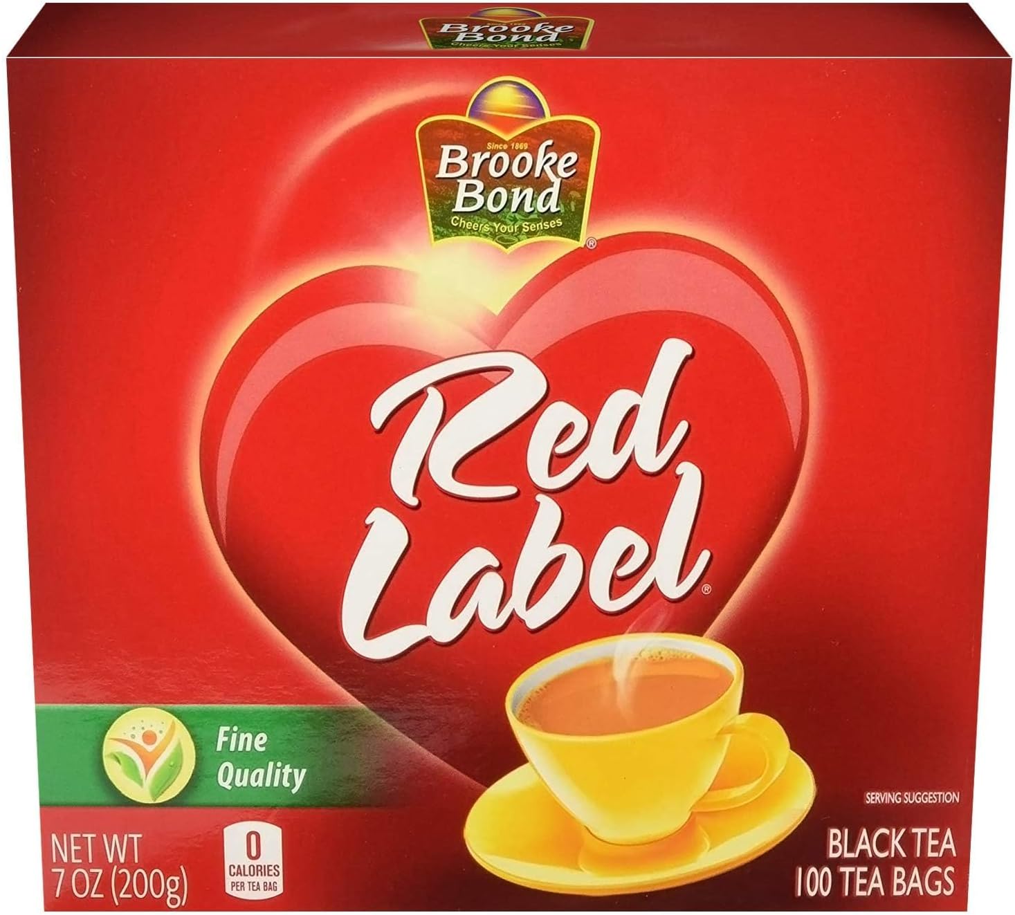 Amazon.com : Brooke Bond Red Label Black Tea, 100 Tea Bags, Fine ...