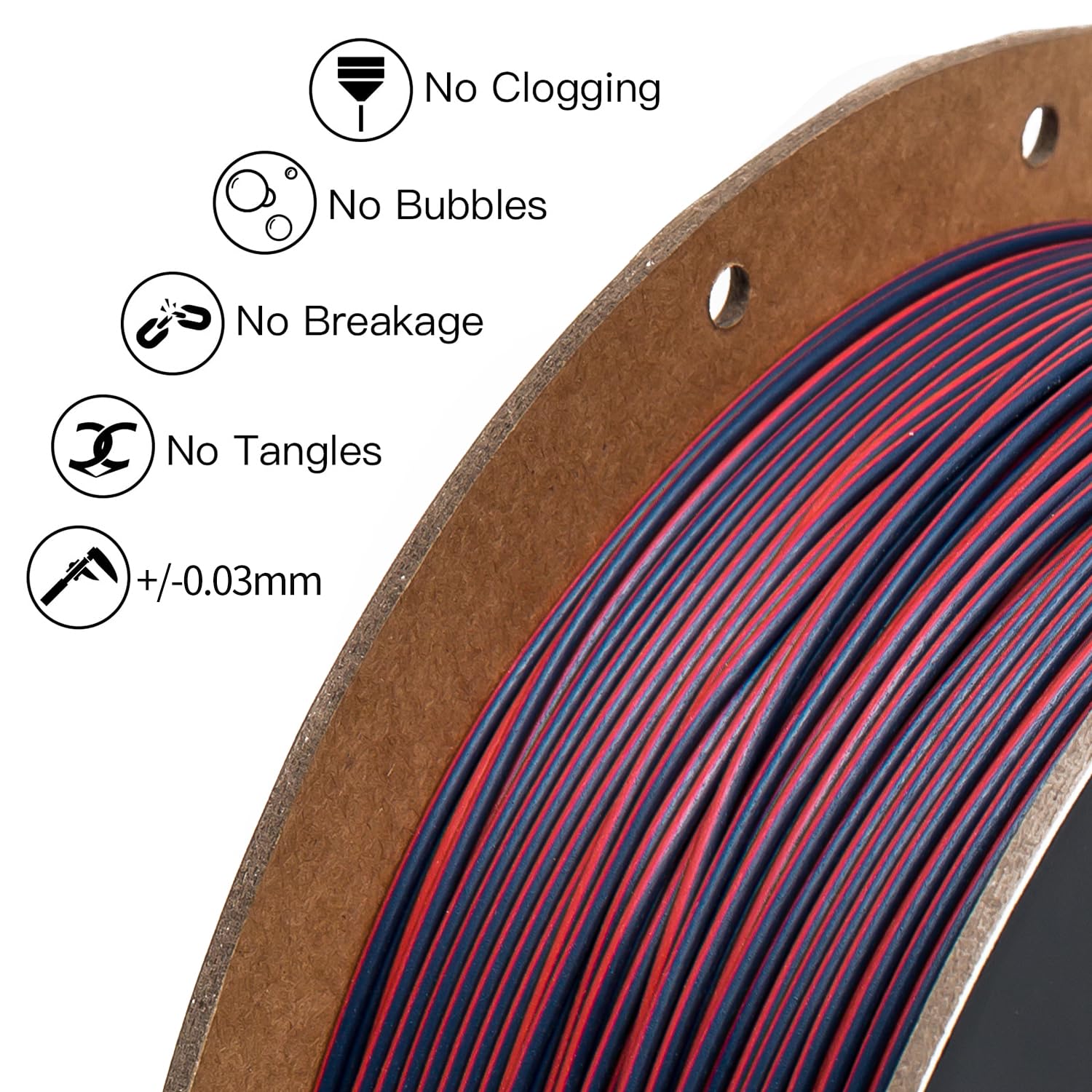 Snapklik.com : INLAND Micro Center Dual Color Matte PLA Filament 1.75mm ...