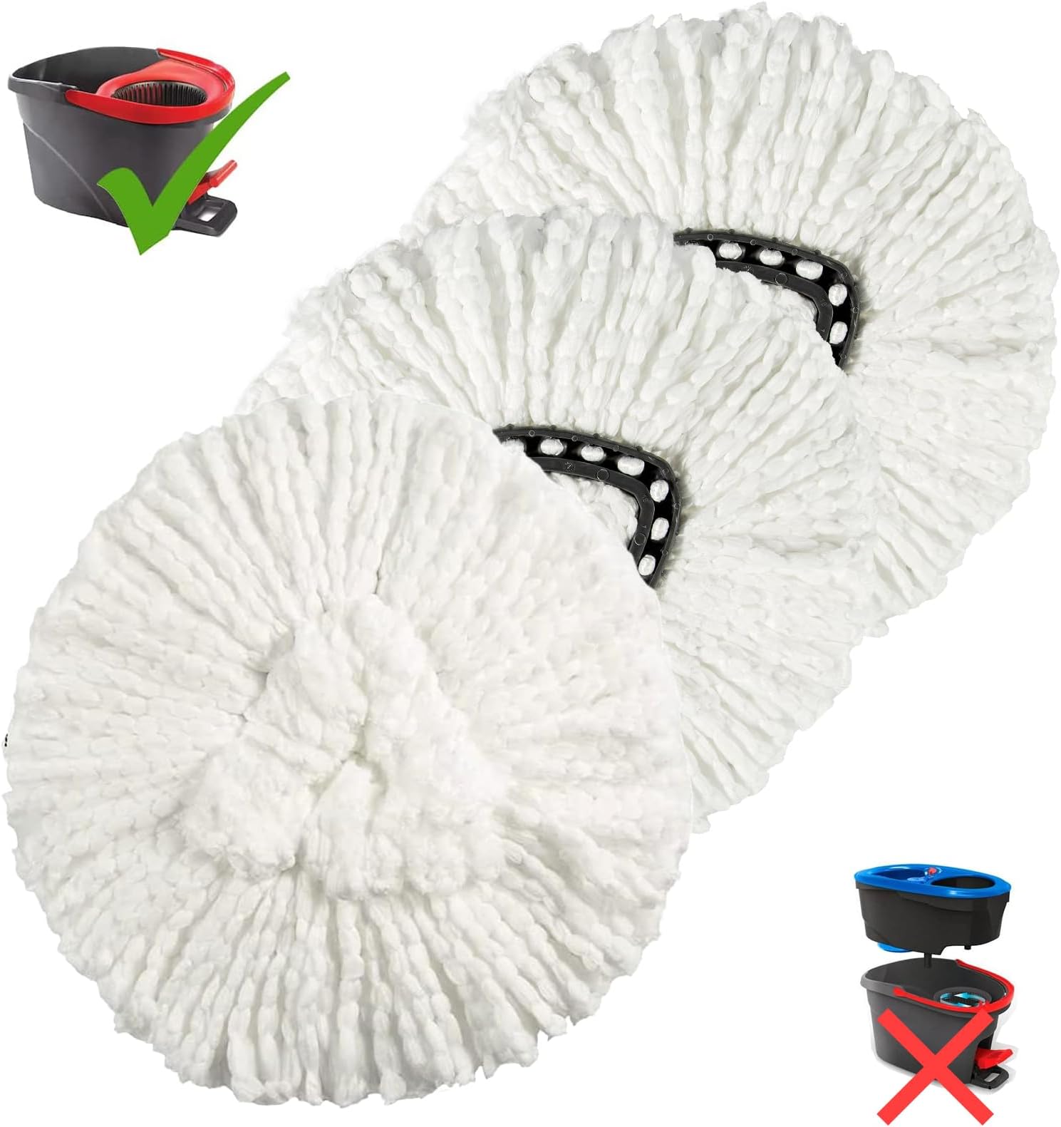 Amazon.com: [3 Pack] Mop Replace Heads, Mop Refill Heads Replacements ...