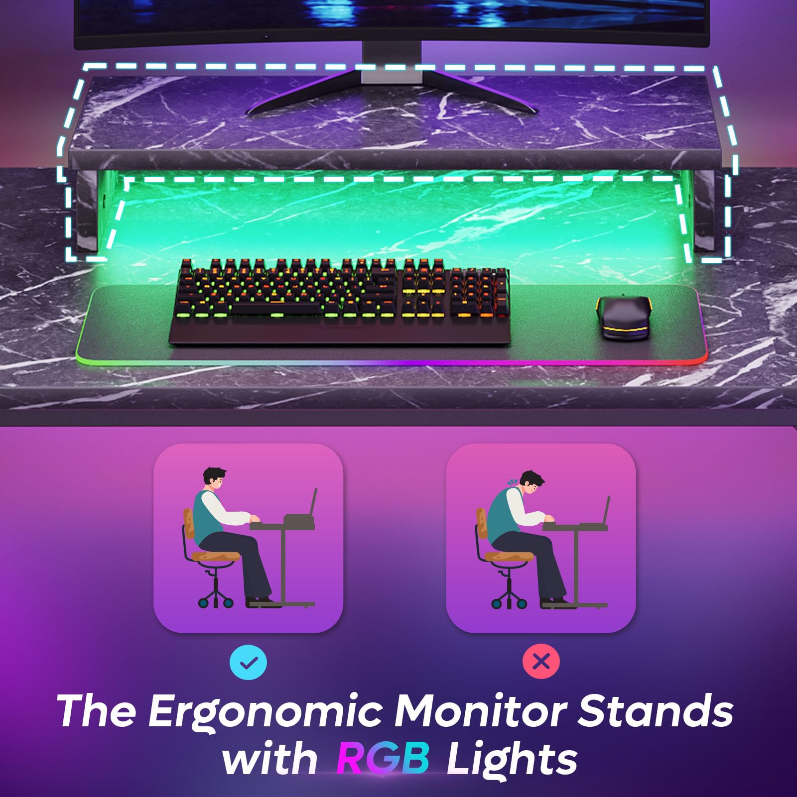 Snapklik.com : Bestier Gaming Desk