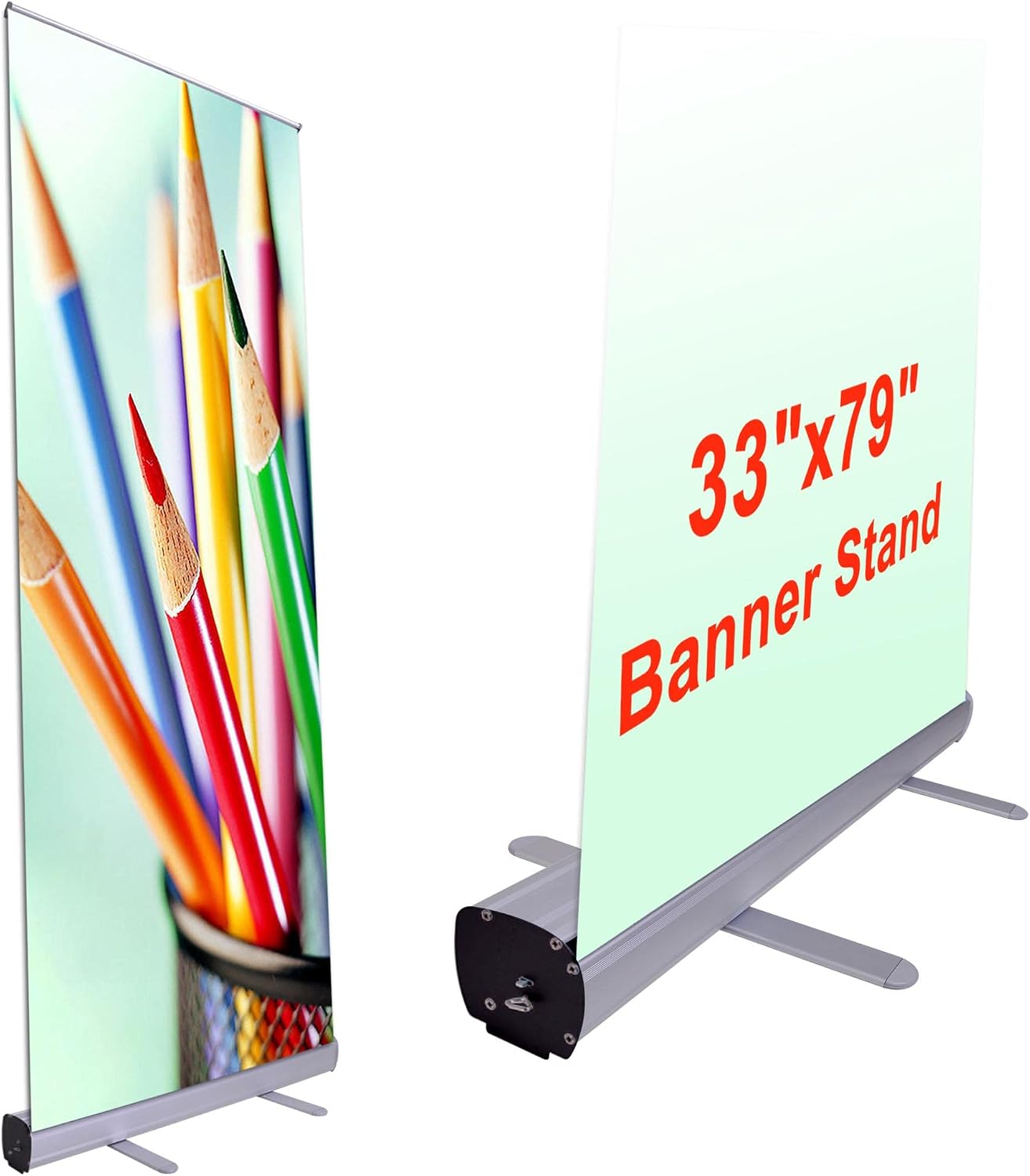 Instahibit 10pcs 33″x79″ Economía feria retráctil Rollup Banner Stand ...