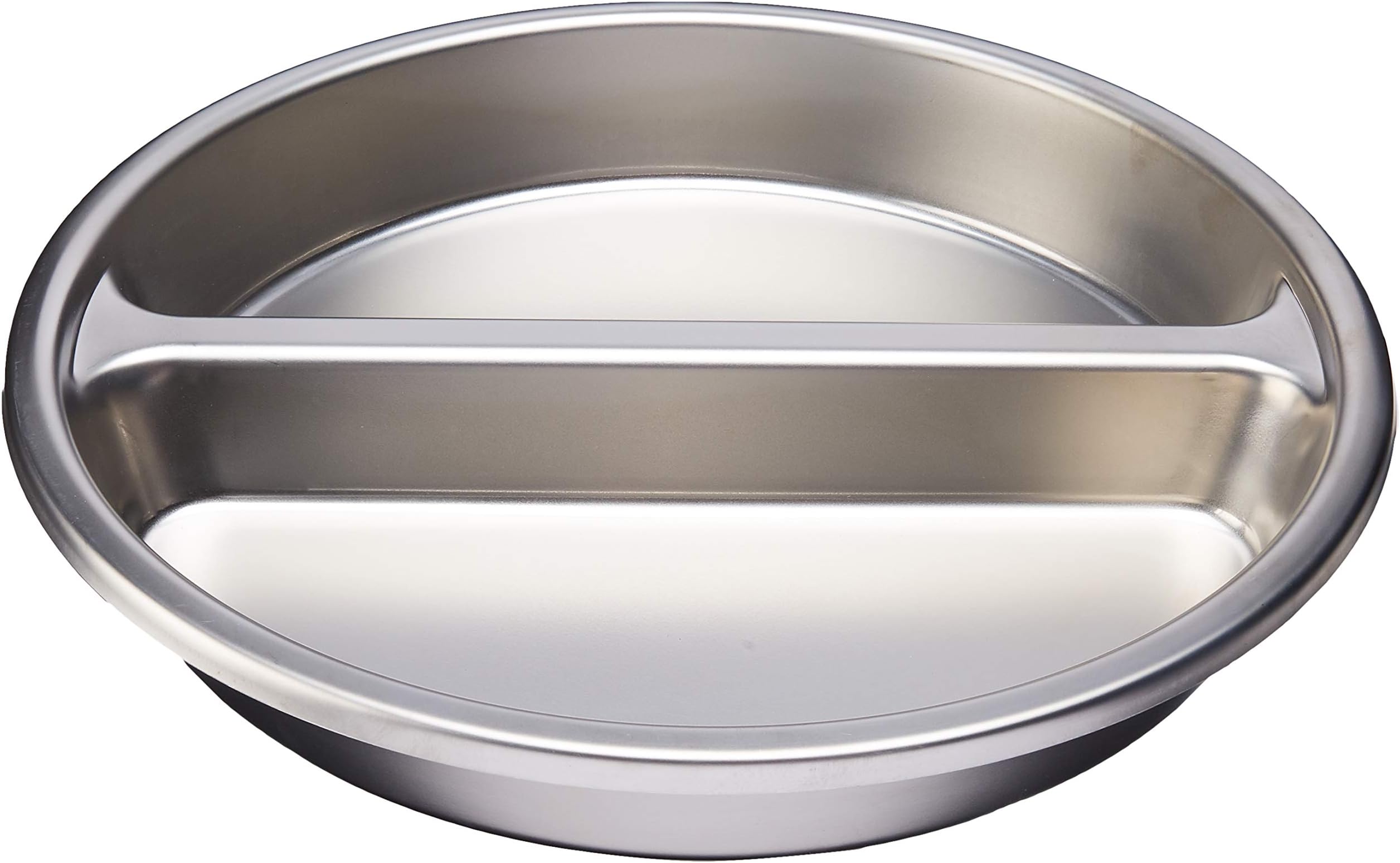 Amazon.com: Winco Round Divided Food Pan, Stainless Steel Medium: Round ...