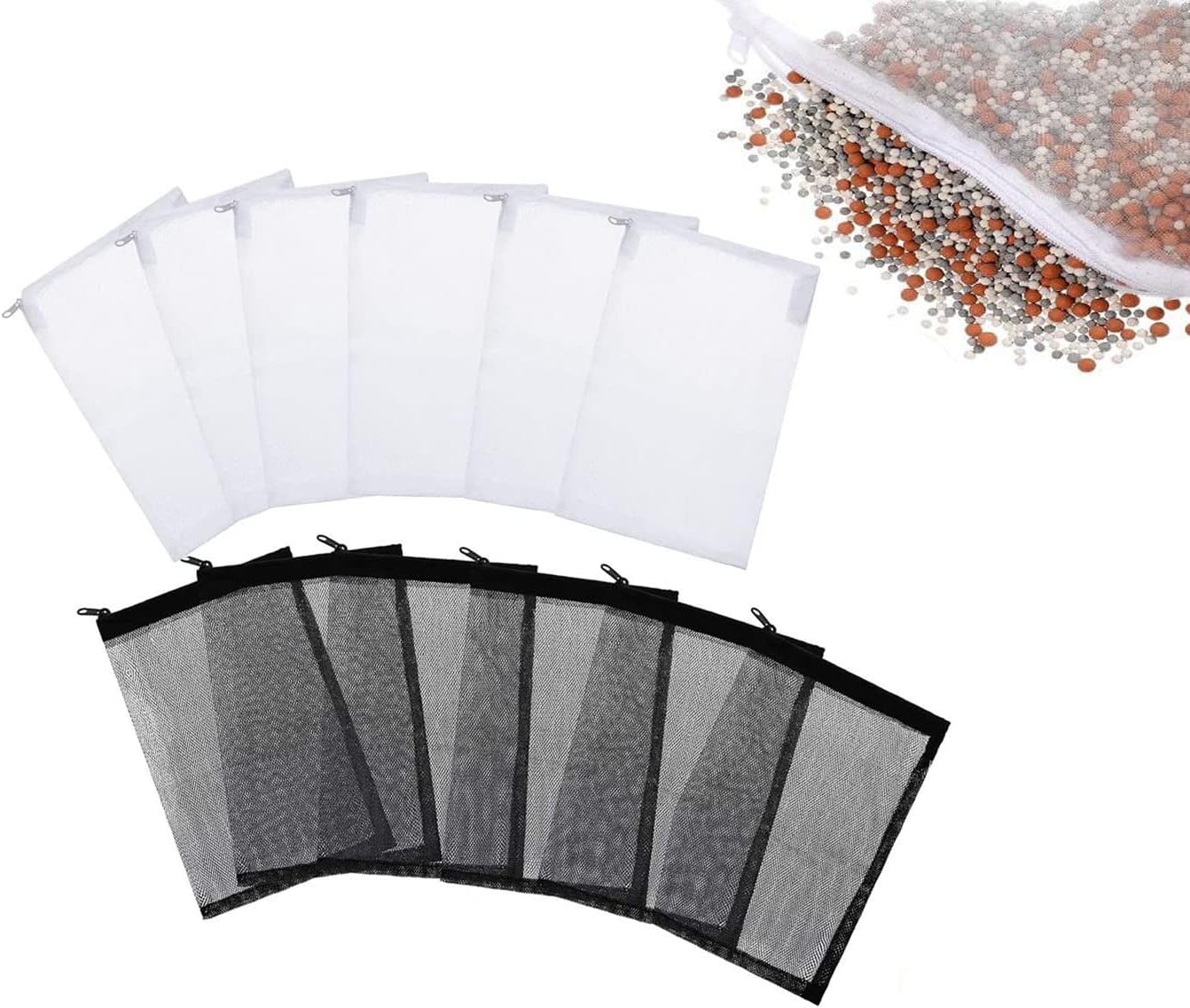 12pcs Filter Media Bags，Aquarium Filter Media Bags with Zipper for ...
