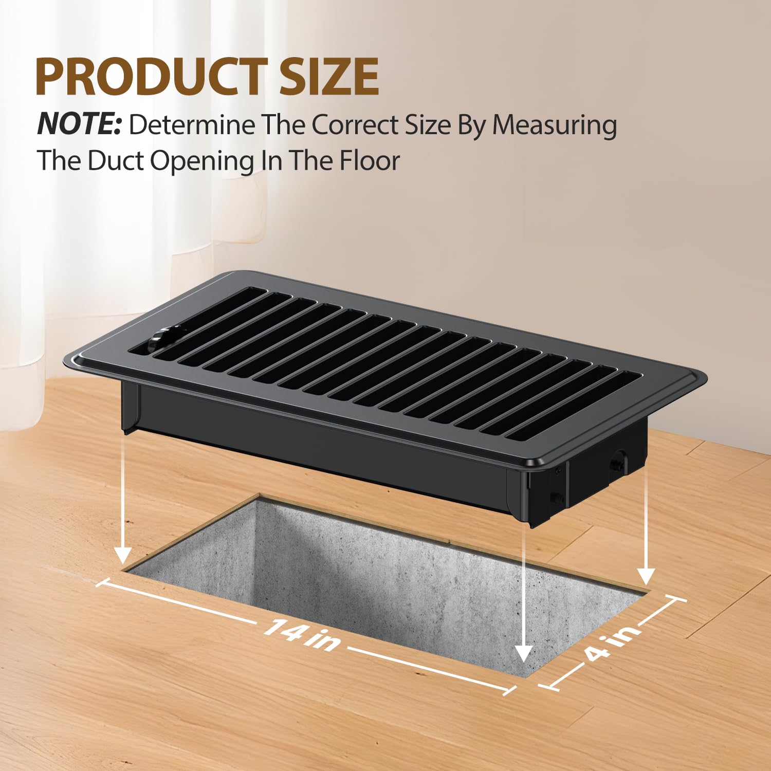 Snapklik.com : Floor Register, Heavy Duty Steel Walkable Floor Vents ...