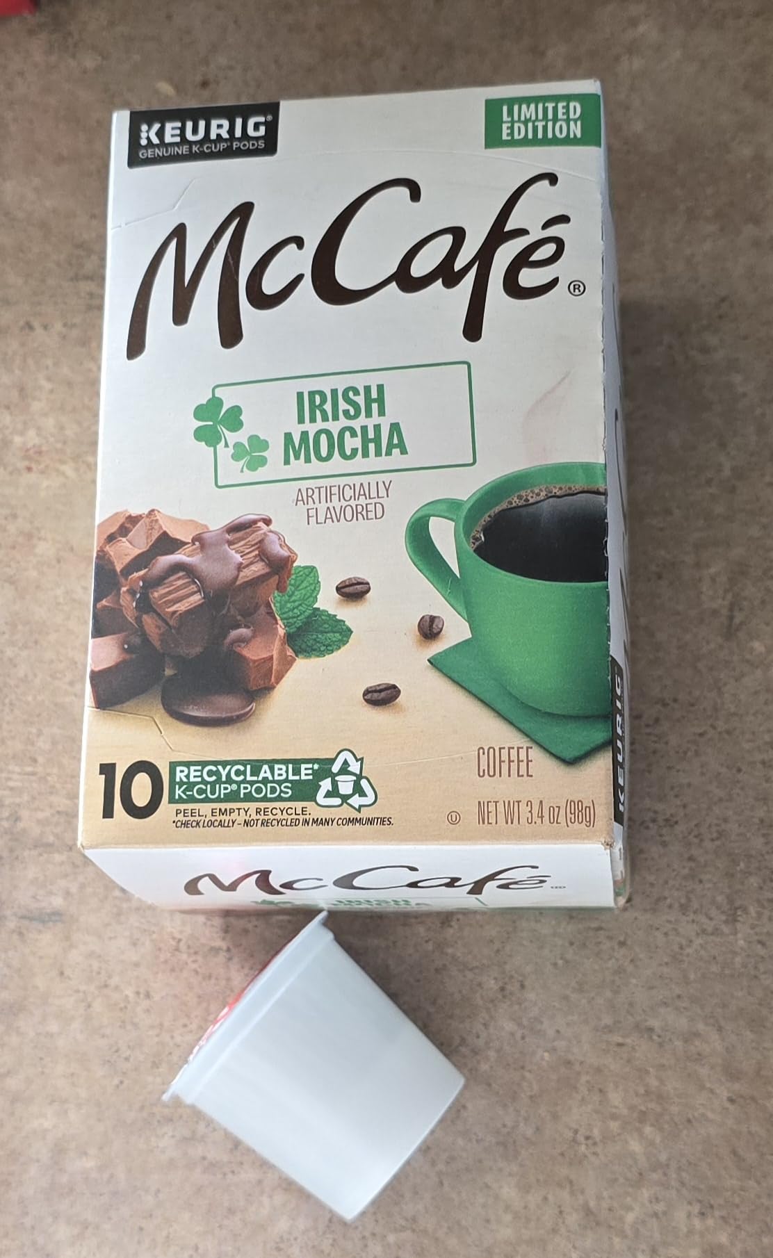 Amazon.com: McCaf, Irish Mocha K-Cup Single-Serve Pod Coffee, 10 count