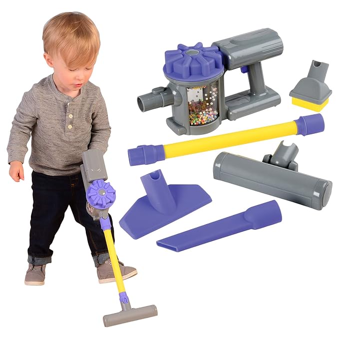 Buy CP Toys 6 Piece Child-Sized Plastic Handheld Vacuum Cleaner with 4 ...