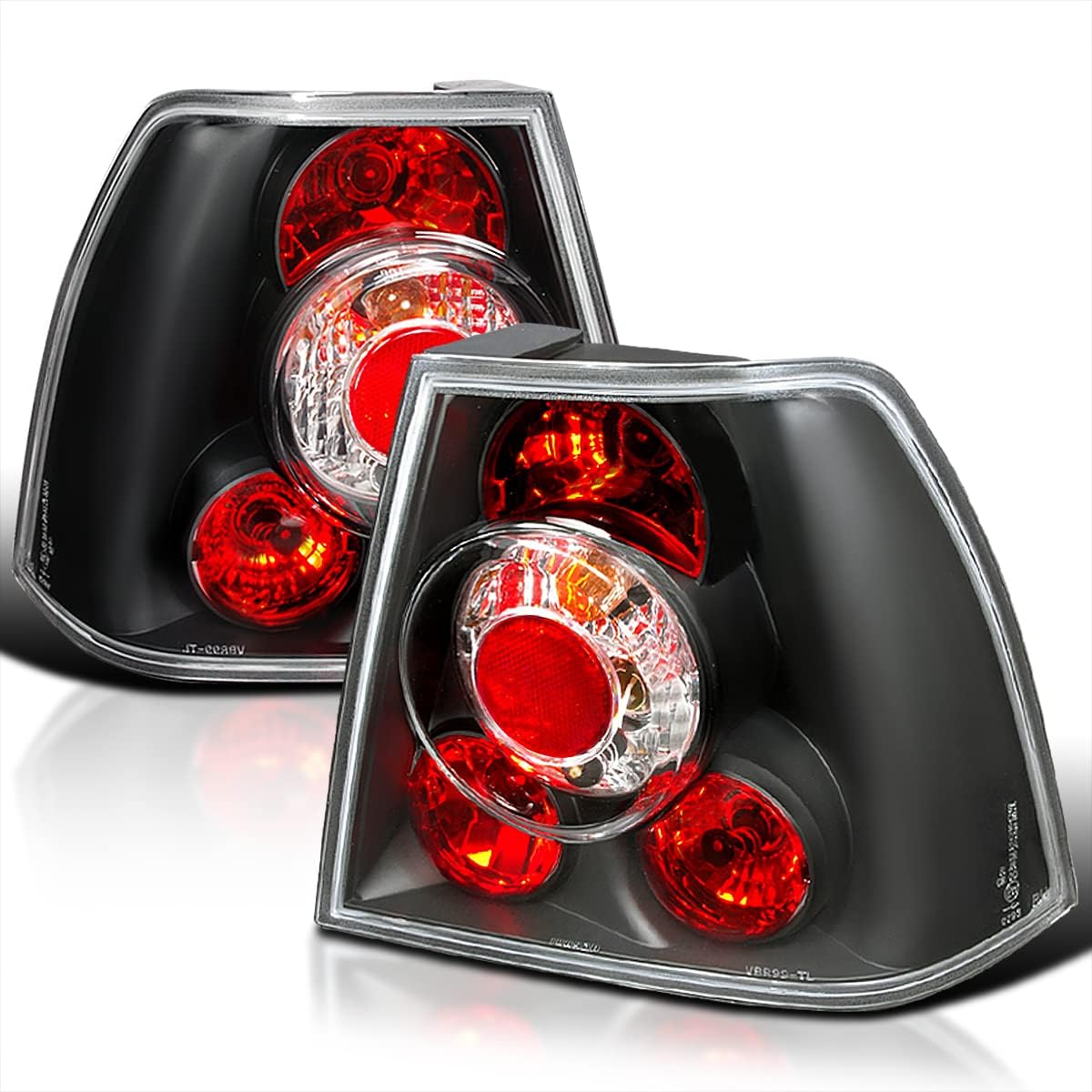 Amazon.com: Spec-D Tuning Black Housing Clear Lens Tail Lights ...