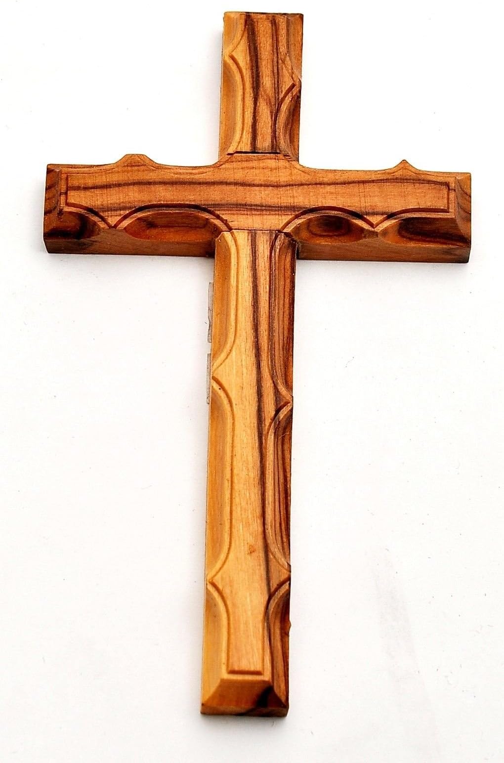 Amazon.com: Wooden Cross. Plain Holy Land cross, Olive Wood by Wood ...