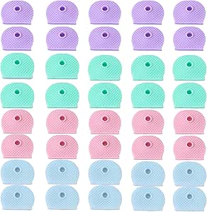 Coloured Key Covers - 40Pcs Half Round Key Caps Covers in 4 Colors ...