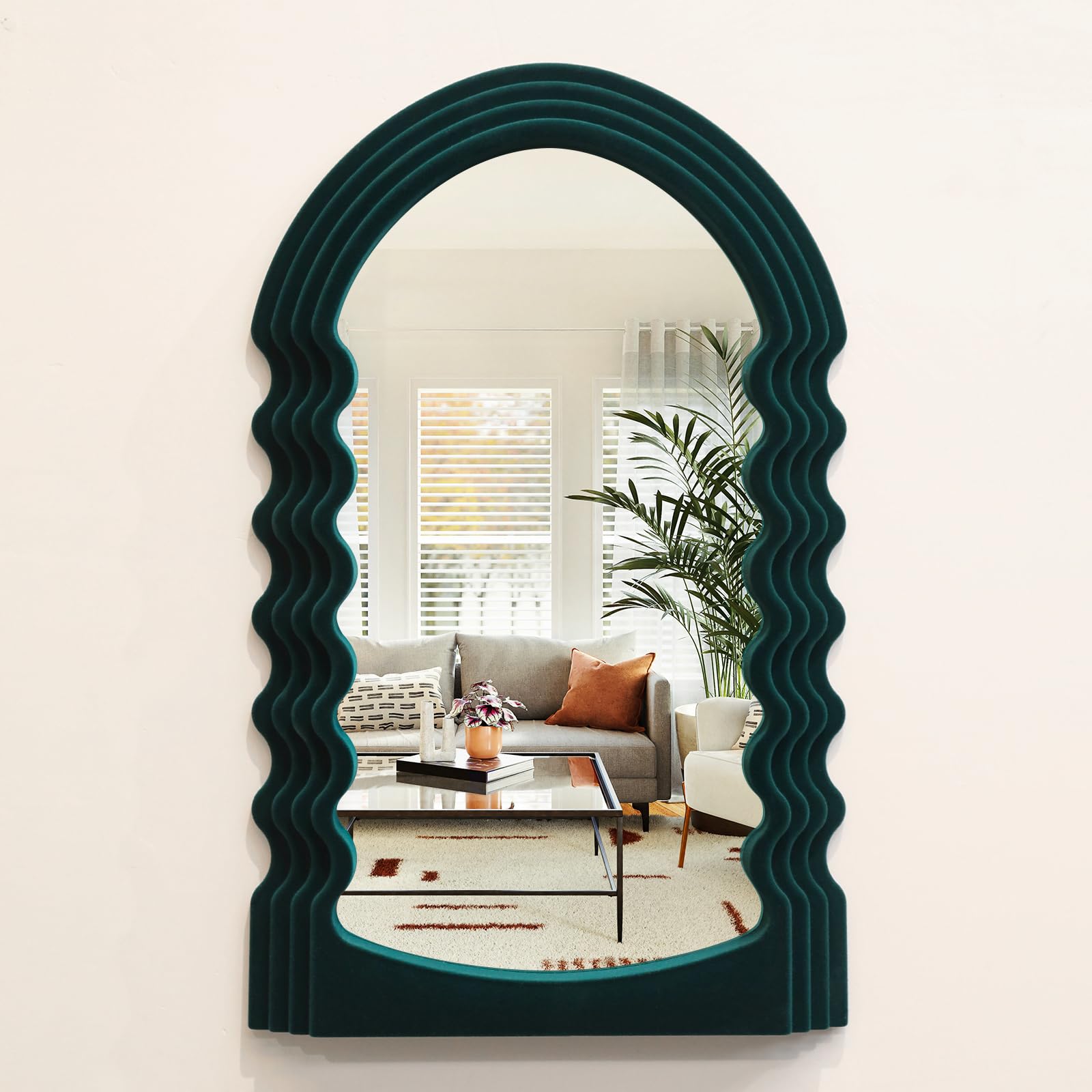 Amazon.com: TEIPAI Green Wall Mirror Decor for Hallway Entryway ...
