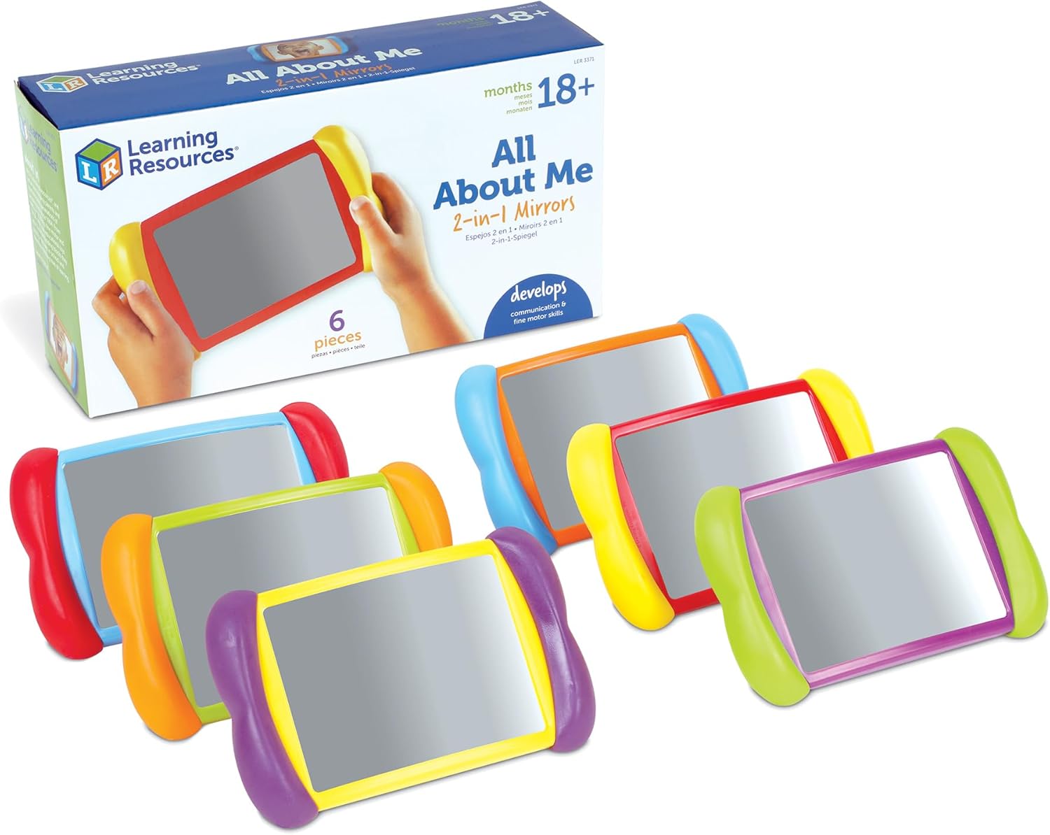 Amazon.com: Learning Resources All About Me 2 in 1 Mirrors - 6 Pieces ...