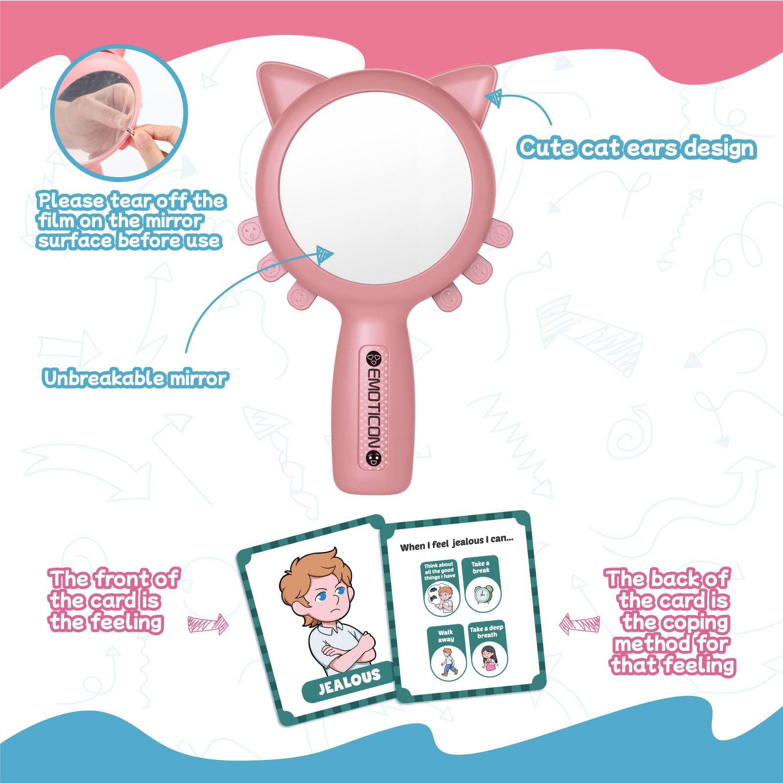 Snapklik.com : See My Feelings Mirror,Shatterproof Mirror For Kids ...