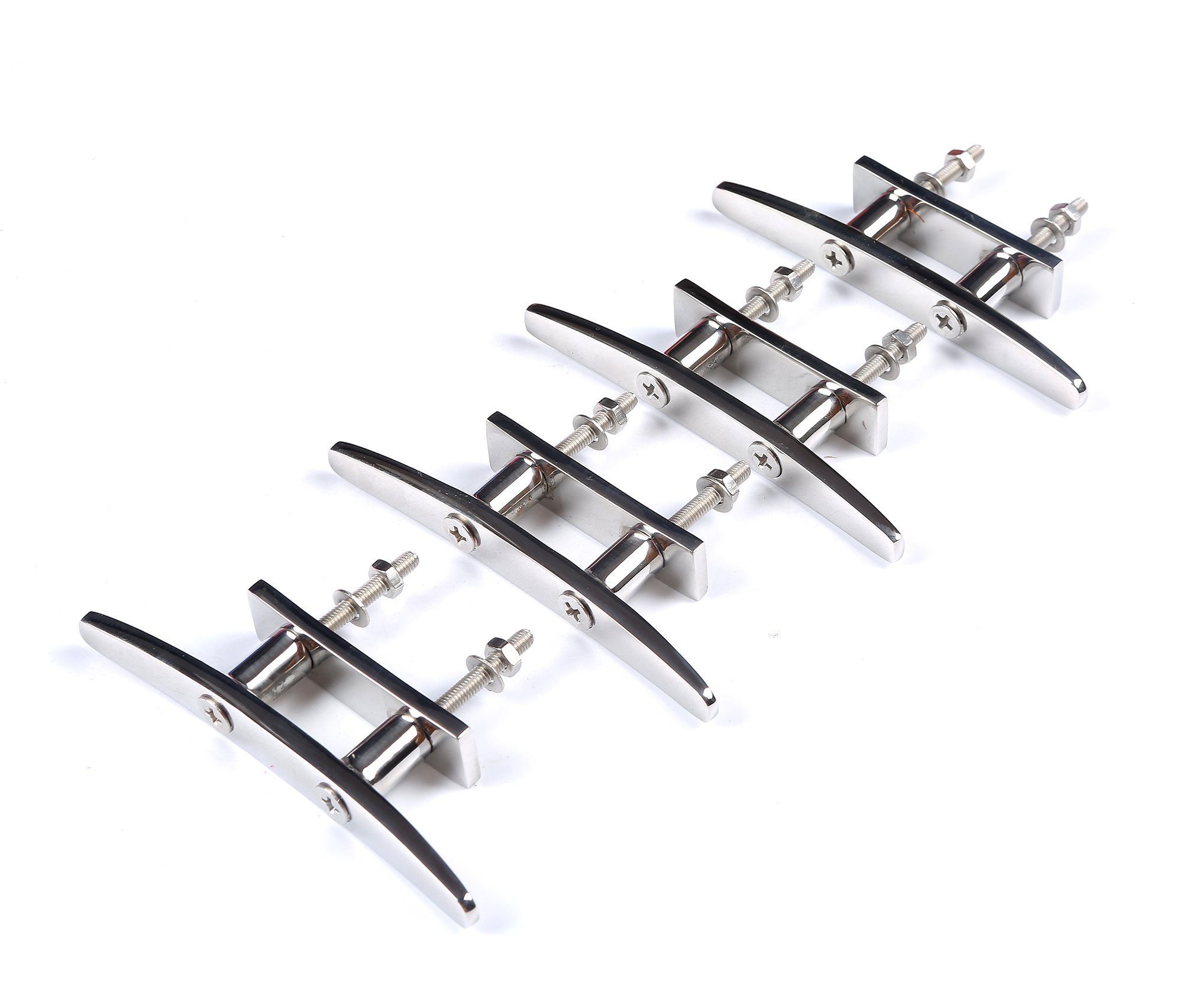 Snapklik.com : Mxeol Boat Dock Cleats 4 Inch Stainless Steel Rope Tie ...