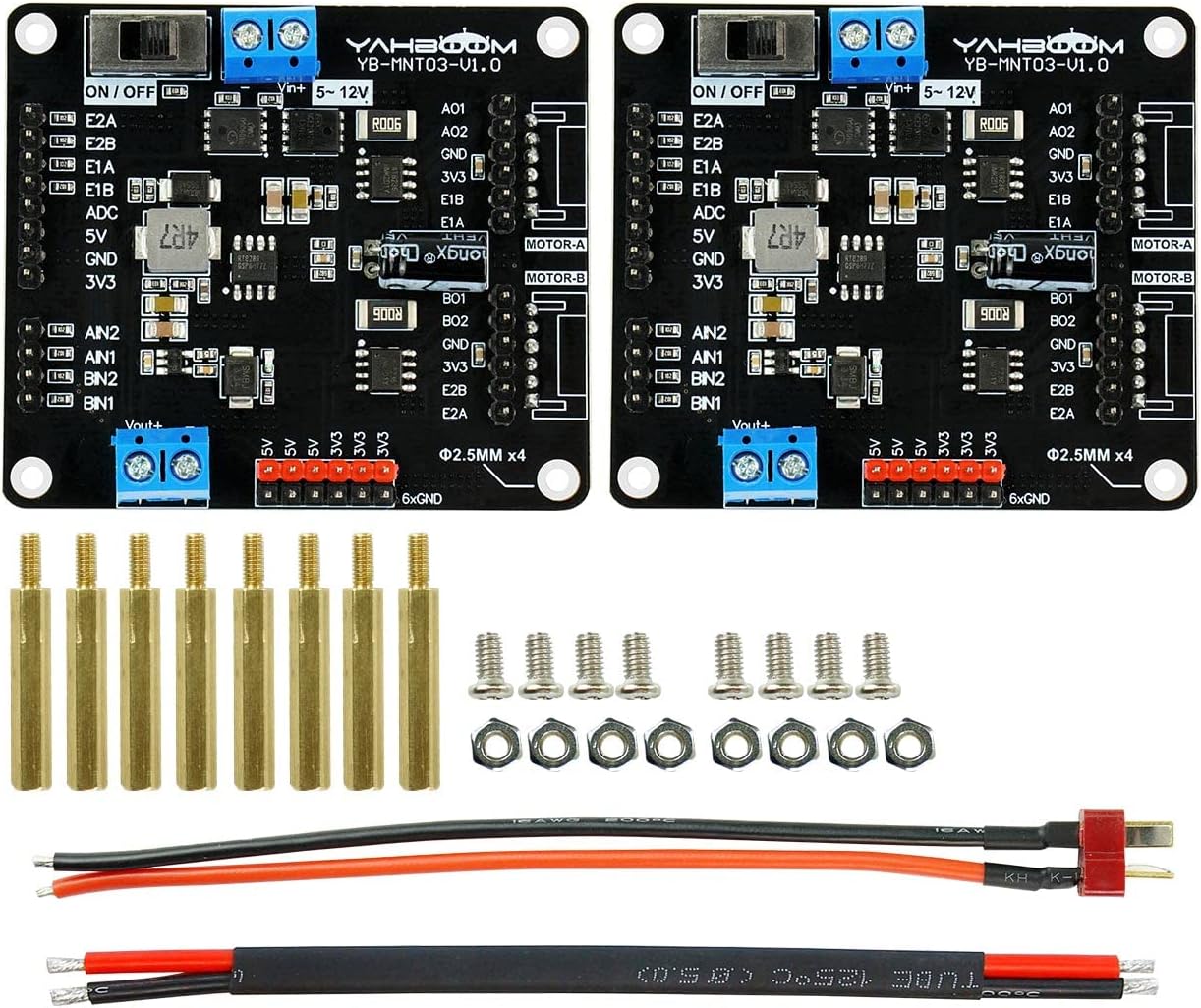 Amazon.com: Yahboom Motor Controller Board Module AT8236 Dual H-Bridge ...