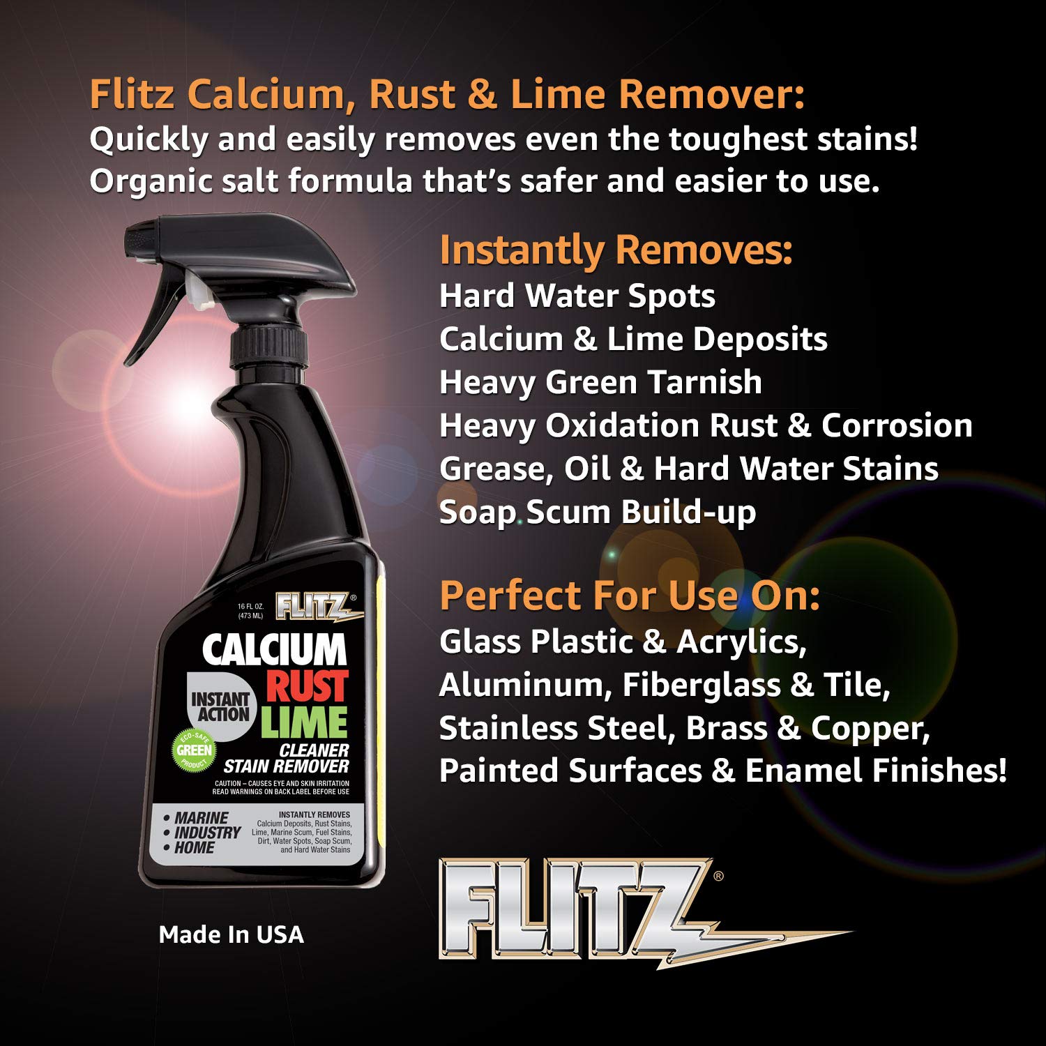 Snapklik.com : Flitz Calcium Rust Lime Cleaner And Stain Remover