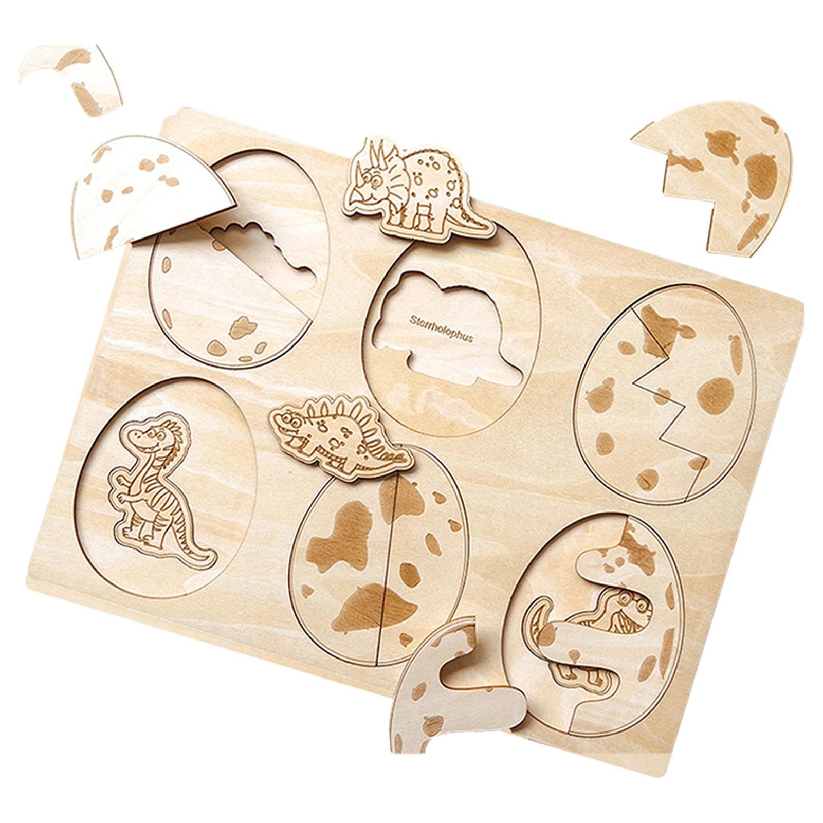 Buy Eastuy Montessori Life Cycle Tray For Dinosaur - Montessori Wooden ...