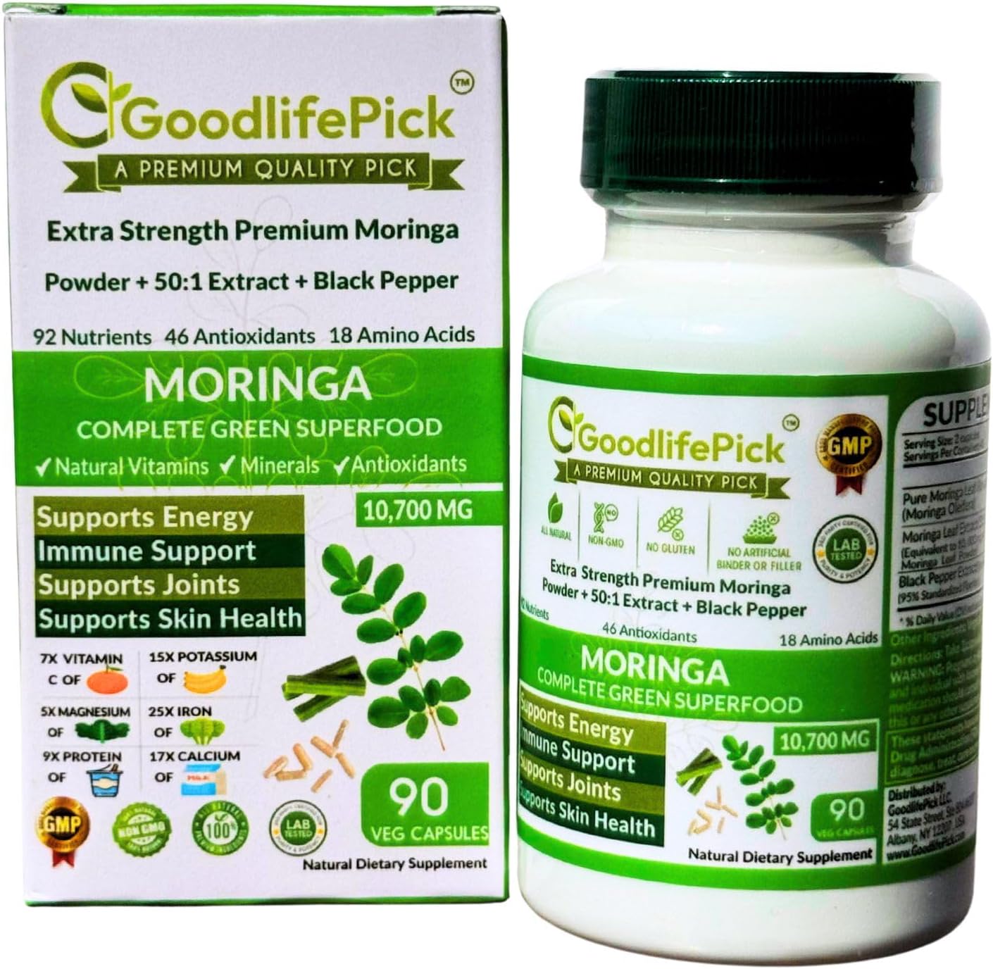Amazon.com: ORGANIC INDIA Moringa Capsules Organic - Moringa Supplement - Green Superfood ...