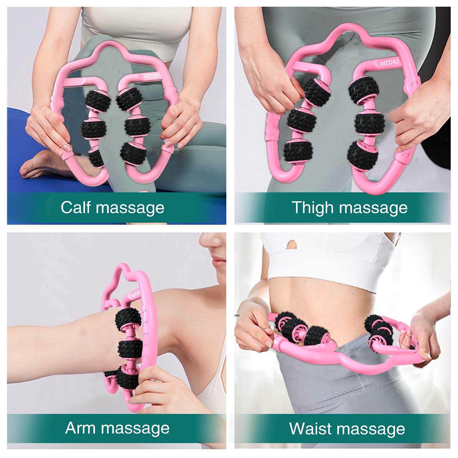 Snapklik.com : Upgraded Six-Wheel Muscle Roller - Arm & Leg Massager ...