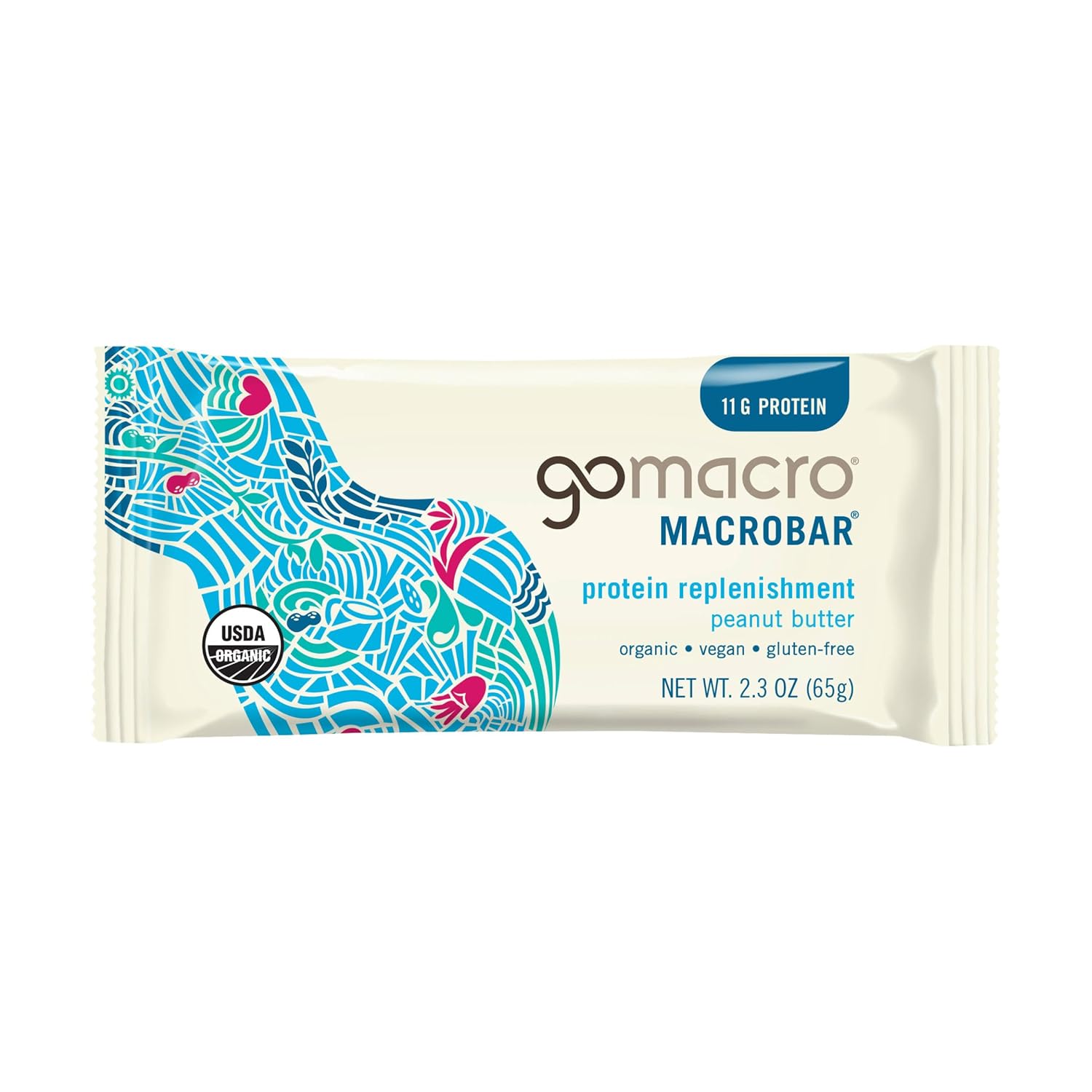Amazon.com : GoMacro MacroBar, Organic Vegan Protein Bar, Peanut Butter ...