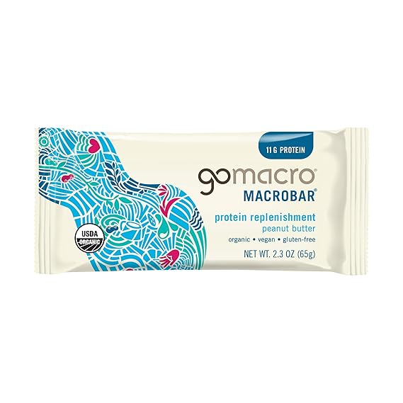 Amazon.com : GoMacro MacroBar, Organic Vegan Protein Bar, Peanut Butter ...