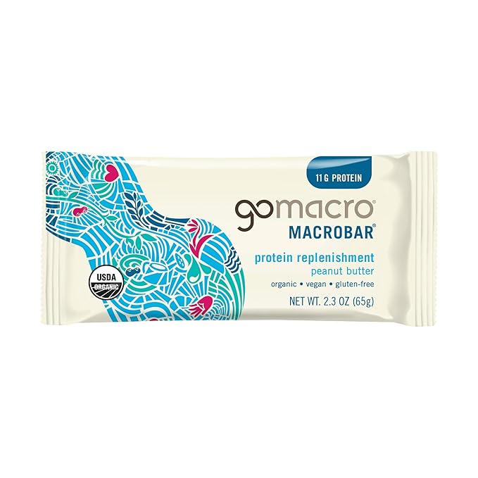 Amazon.com : GoMacro MacroBar, Organic Vegan Protein Bar, Peanut Butter ...