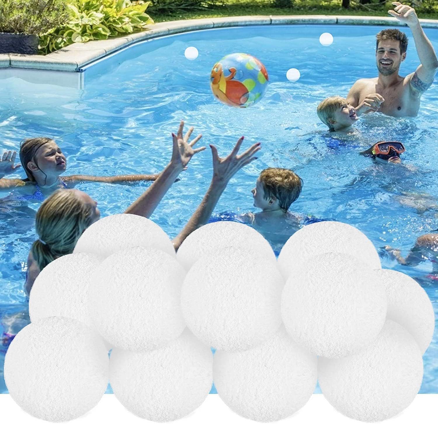 Amazon.com : PAMASE 12 Pack Reusable Scum Eliminating Sponge Balls ...