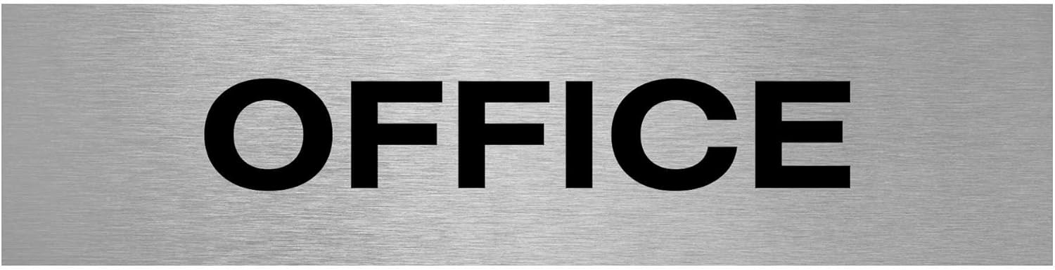 Slimline Aluminium Office Door Sign from ViroDisplay® - Rigid Brushed ...
